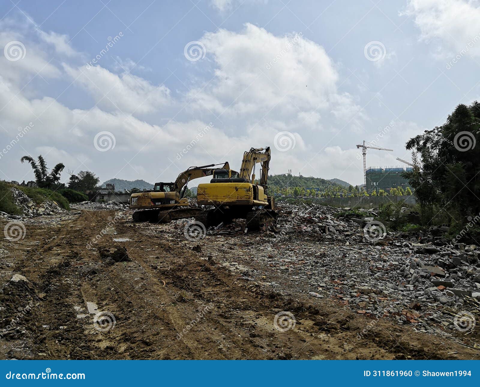 Earthwork Construction Site,Worksite Background Editorial Image - Image ...