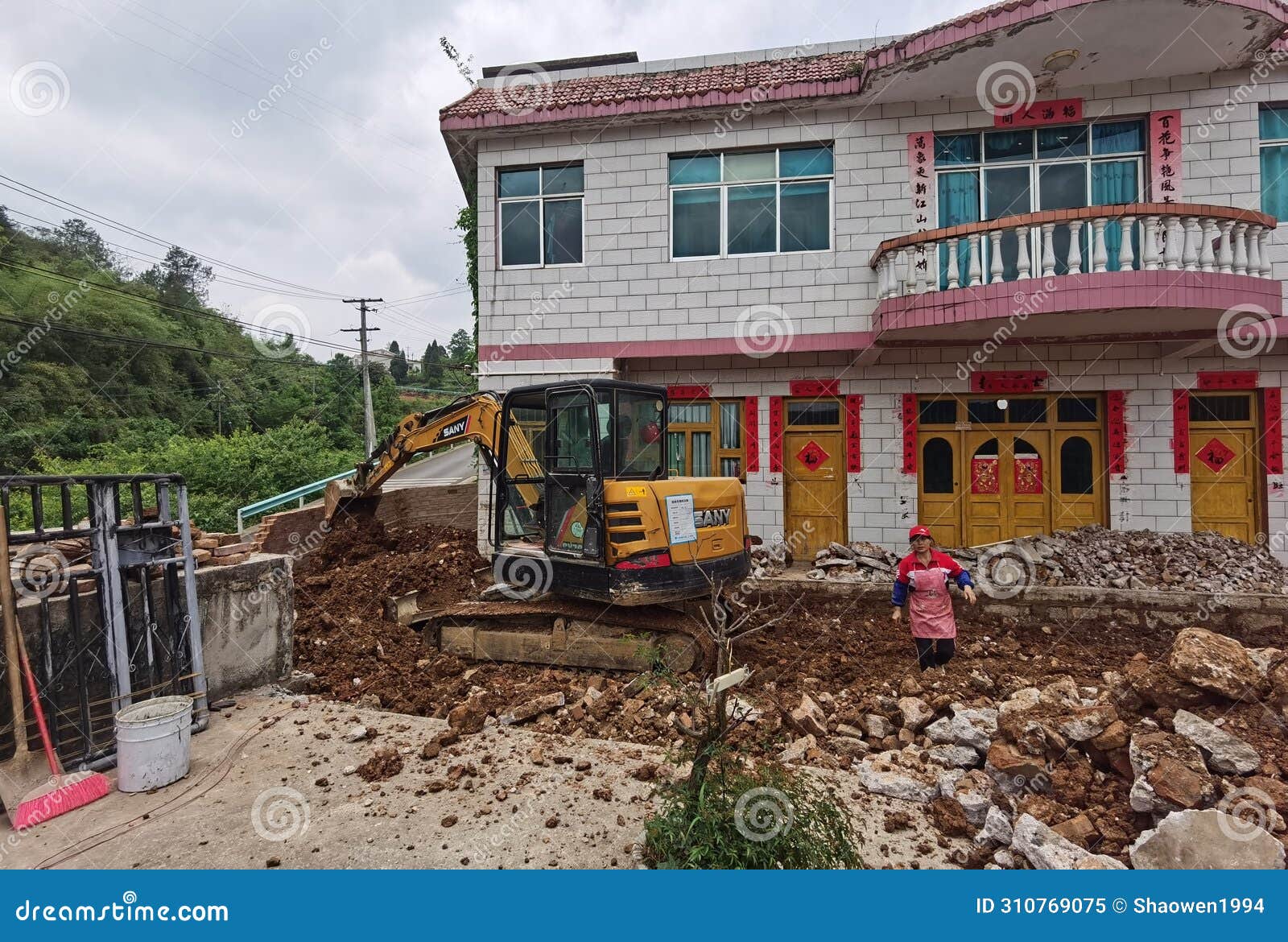 Earthwork Construction Site Editorial Image - Image of nature, machines ...