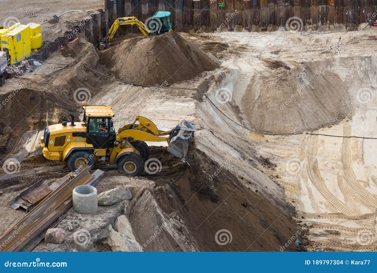 Earthwork stock photo. Image of geotechnical, equipment - 189797304
