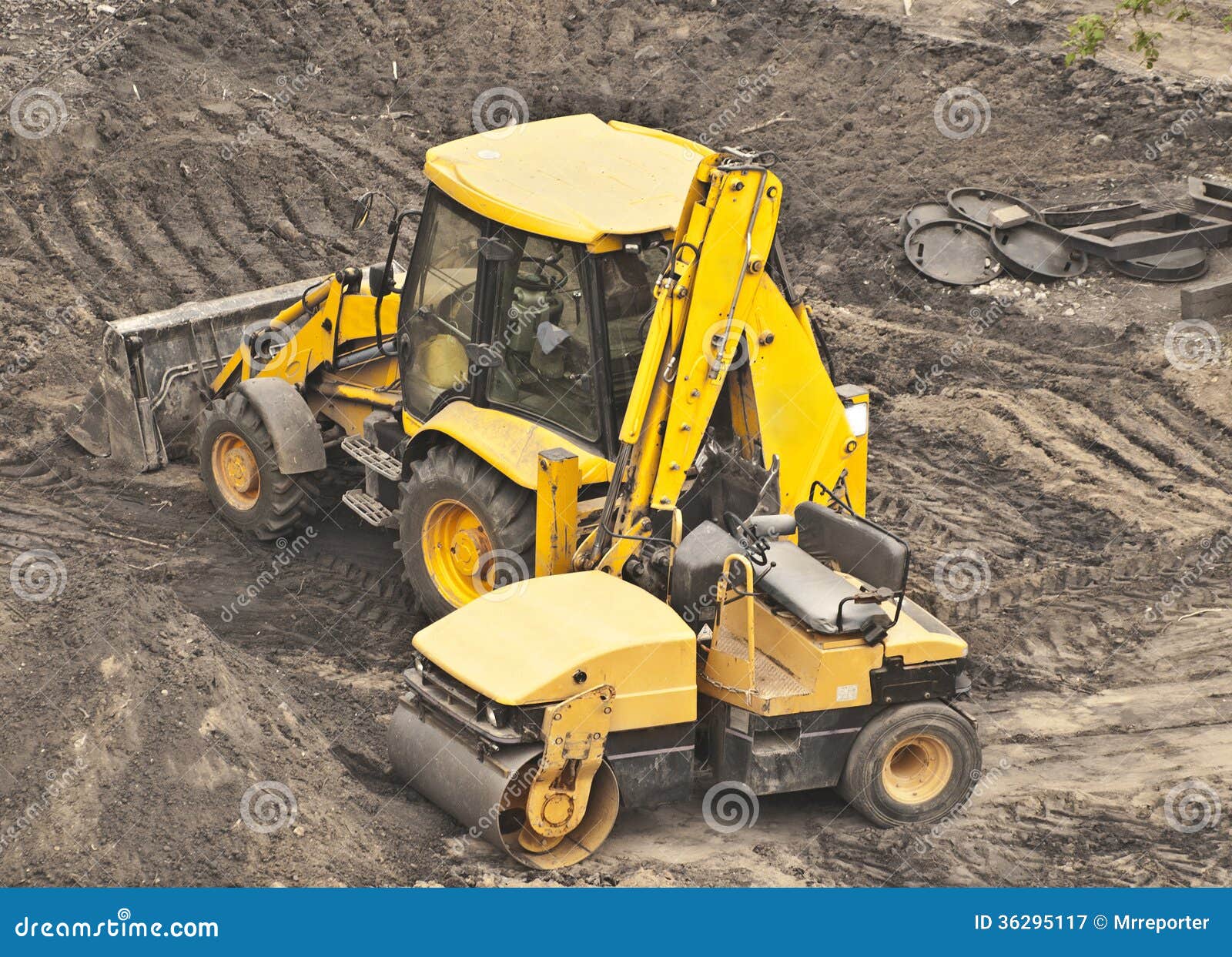Earthwork machines stock image. Image of earthmover, weight - 36295117