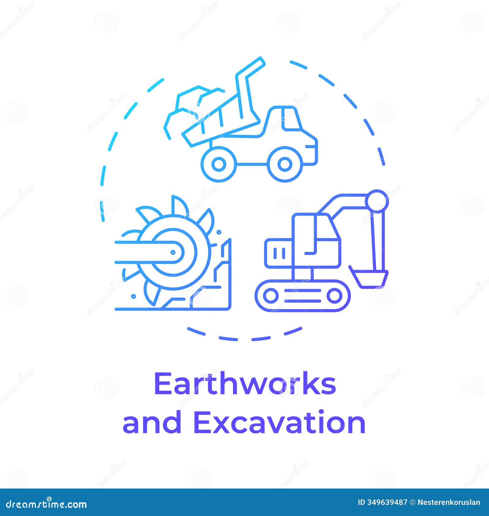 Digging Trenches Abstract Concept Vector Illustration. | CartoonDealer ...