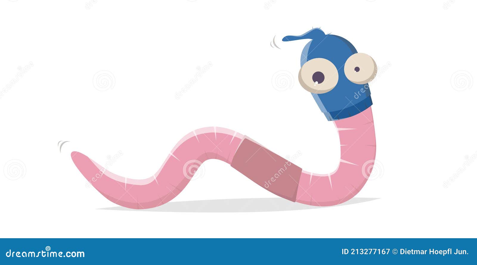 Funny Cartoon Earthworm with Balaclava Stock Vector - Illustration of ...
