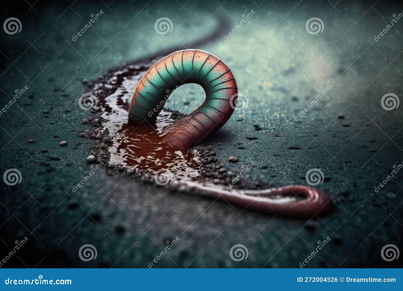 The Snake Crawled Into The Courtyard Of A Residential Building. AI ...