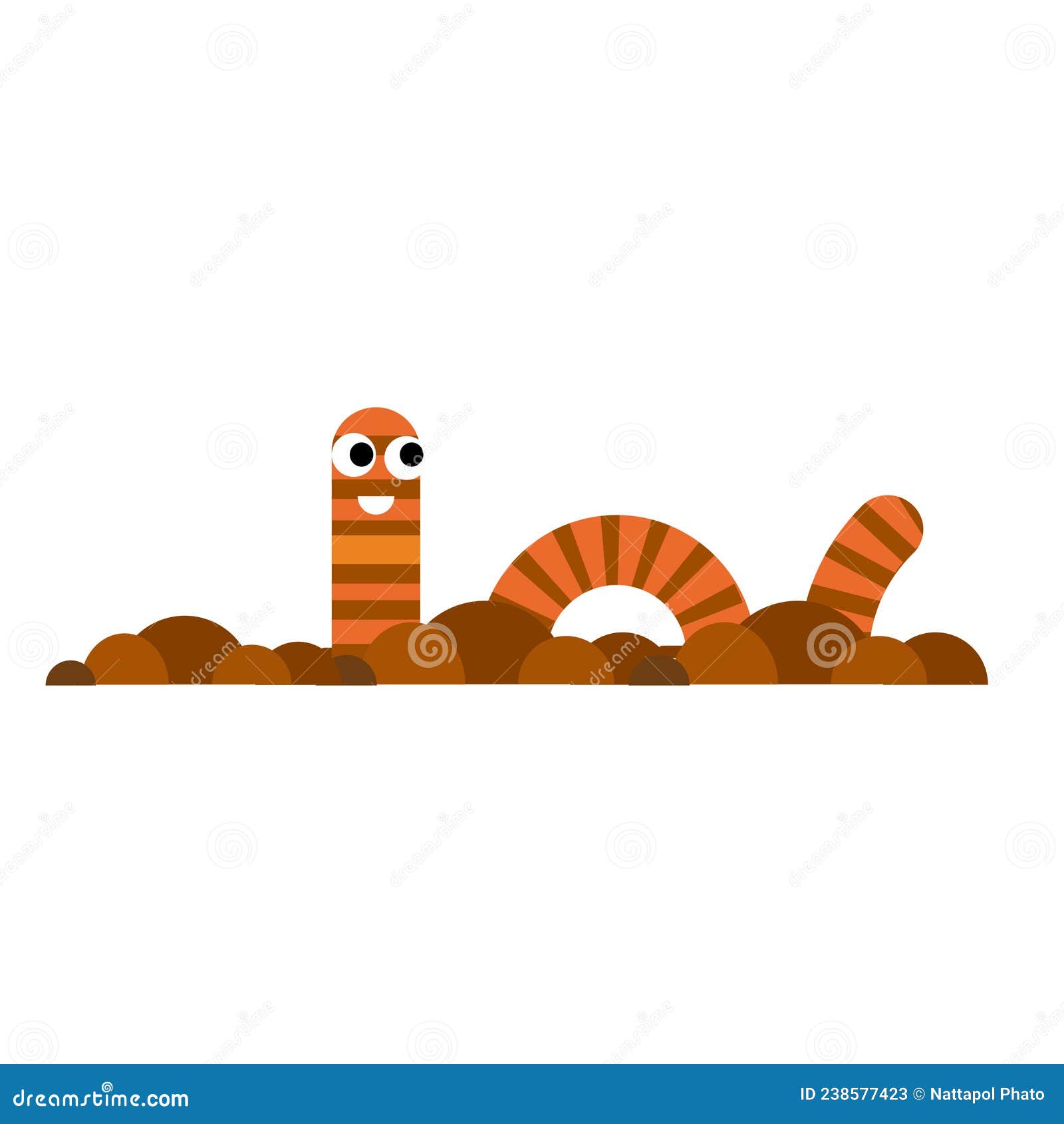 An earthworm illustration stock vector. Illustration of transparent ...