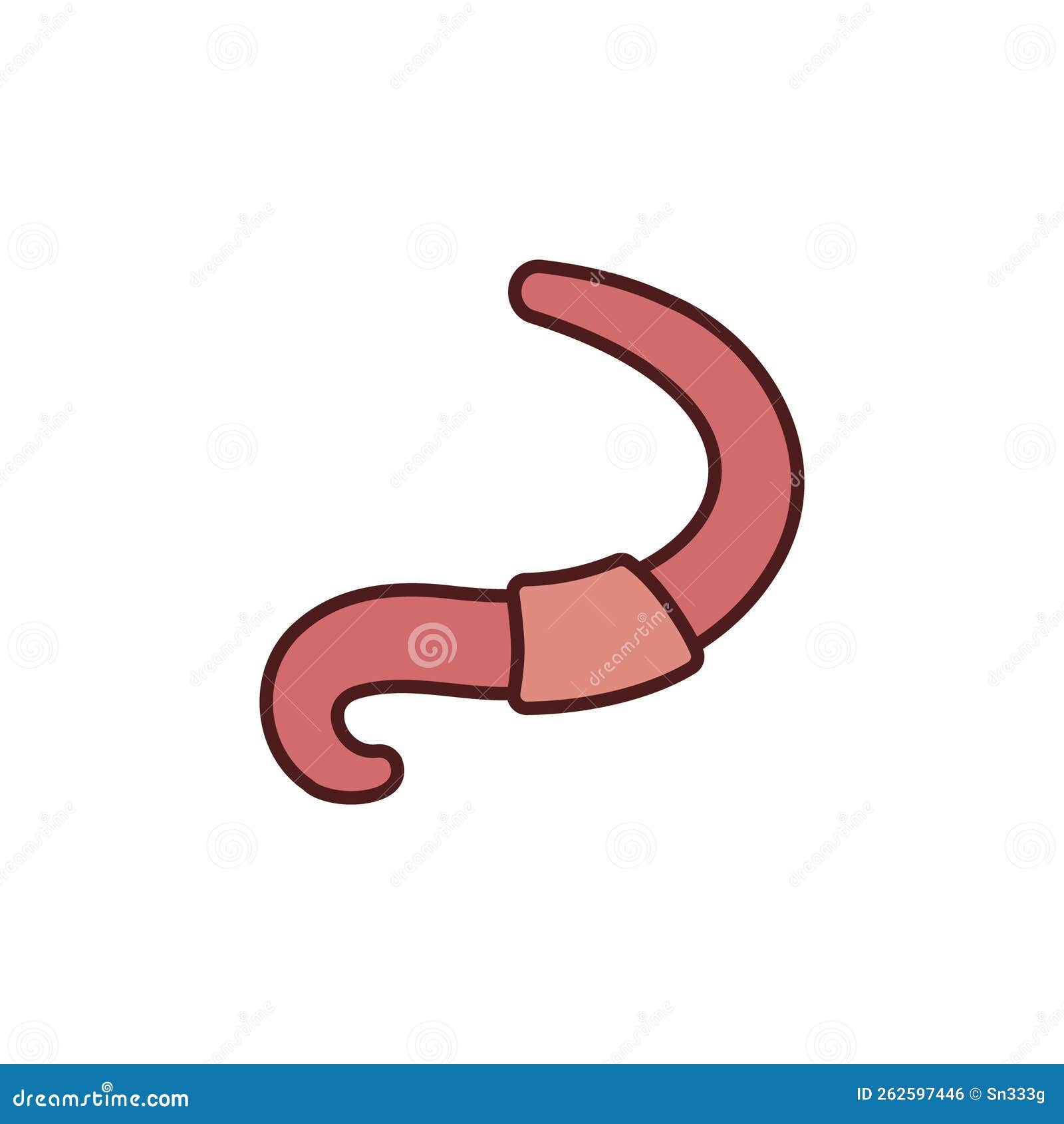 Earthworm Logo. Isolated Earthworm On White Background Cartoon Vector ...