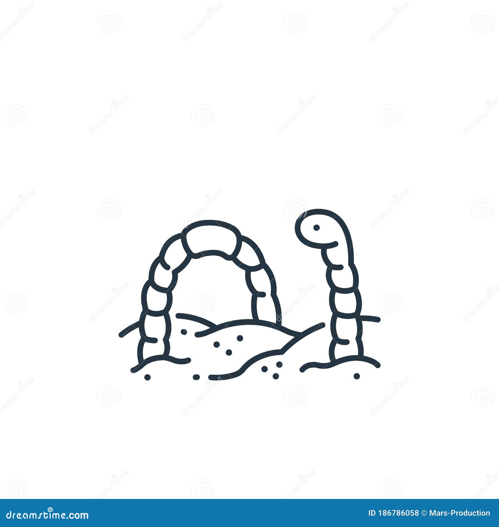 Earthworm Logo. Isolated Earthworm On White Background Cartoon Vector ...