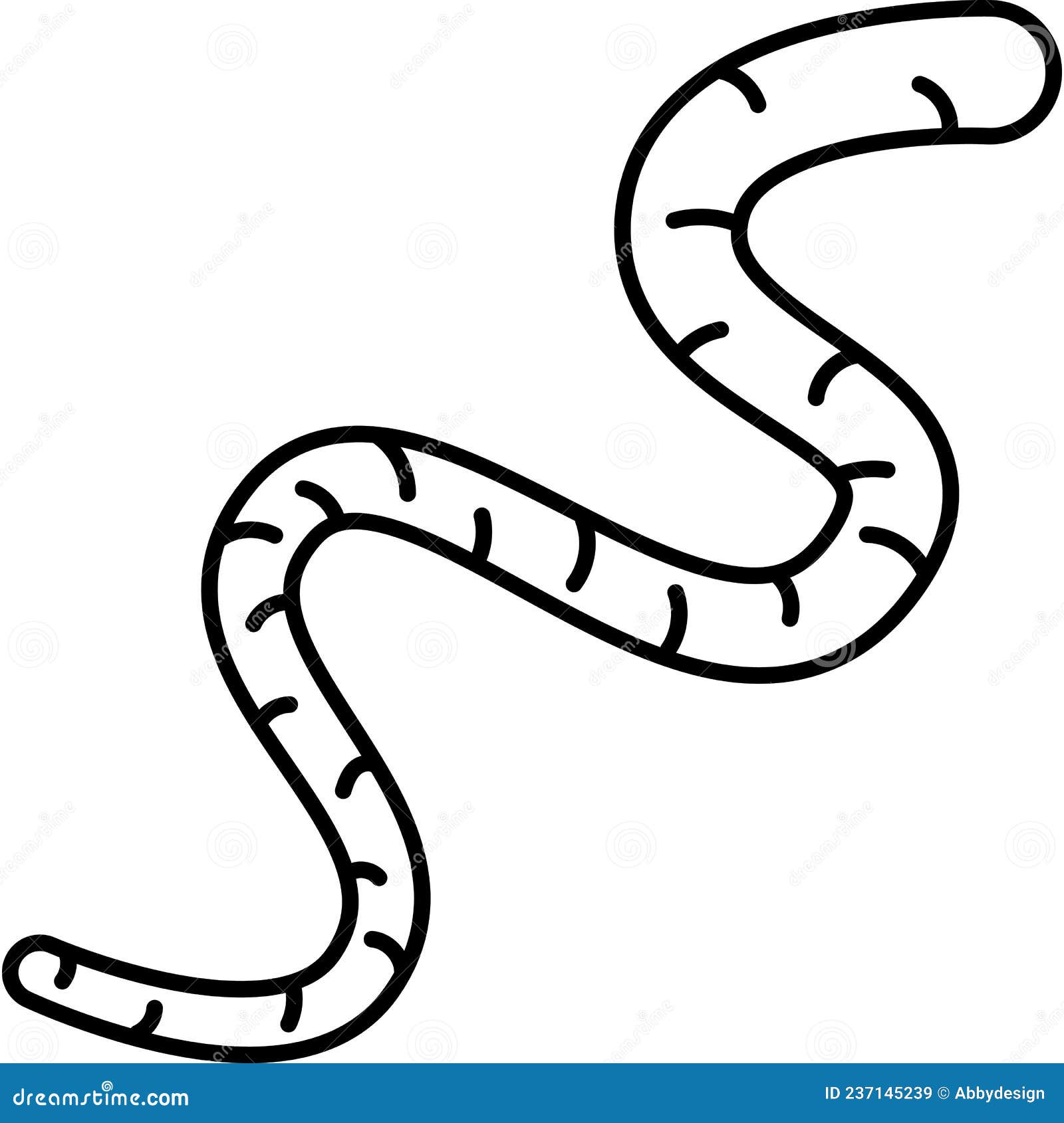 Earthworm Worm Outline Icon Vector Stock Vector - Illustration of black ...