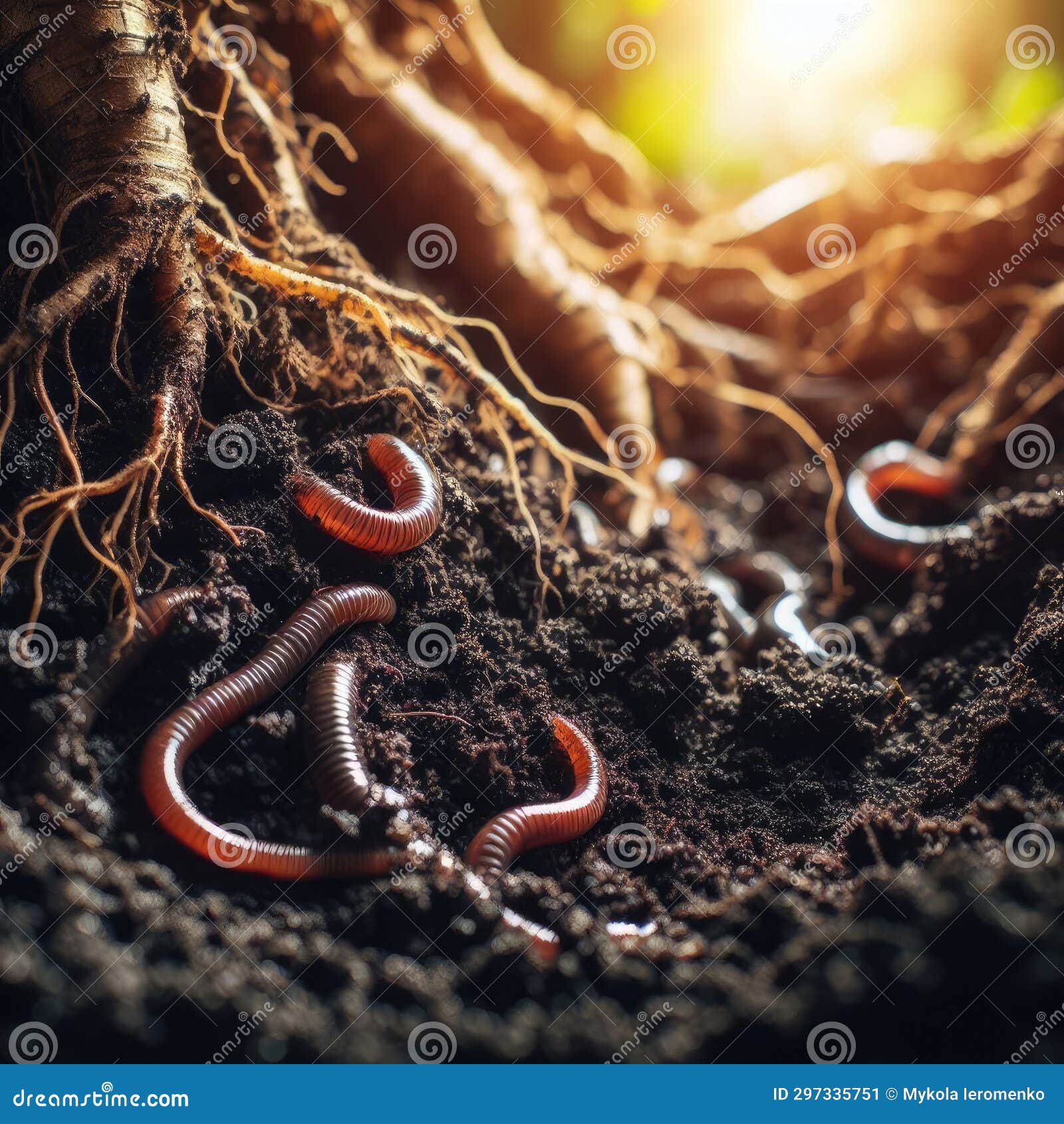 Earthworms Crawling in the Soil. Stock Image - Image of wildlife ...