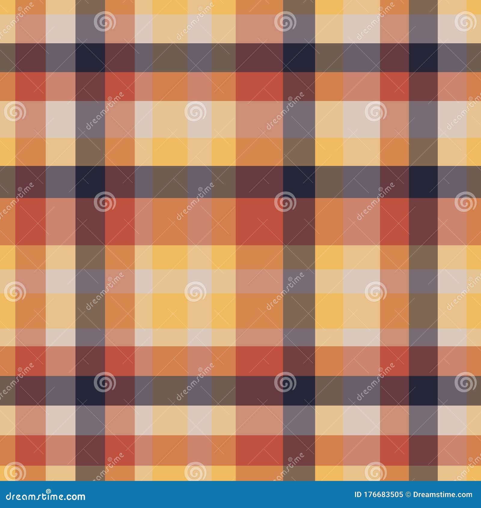 Earthy Tones Plaid Vector Seamless Pattern Background. Stock Vector ...