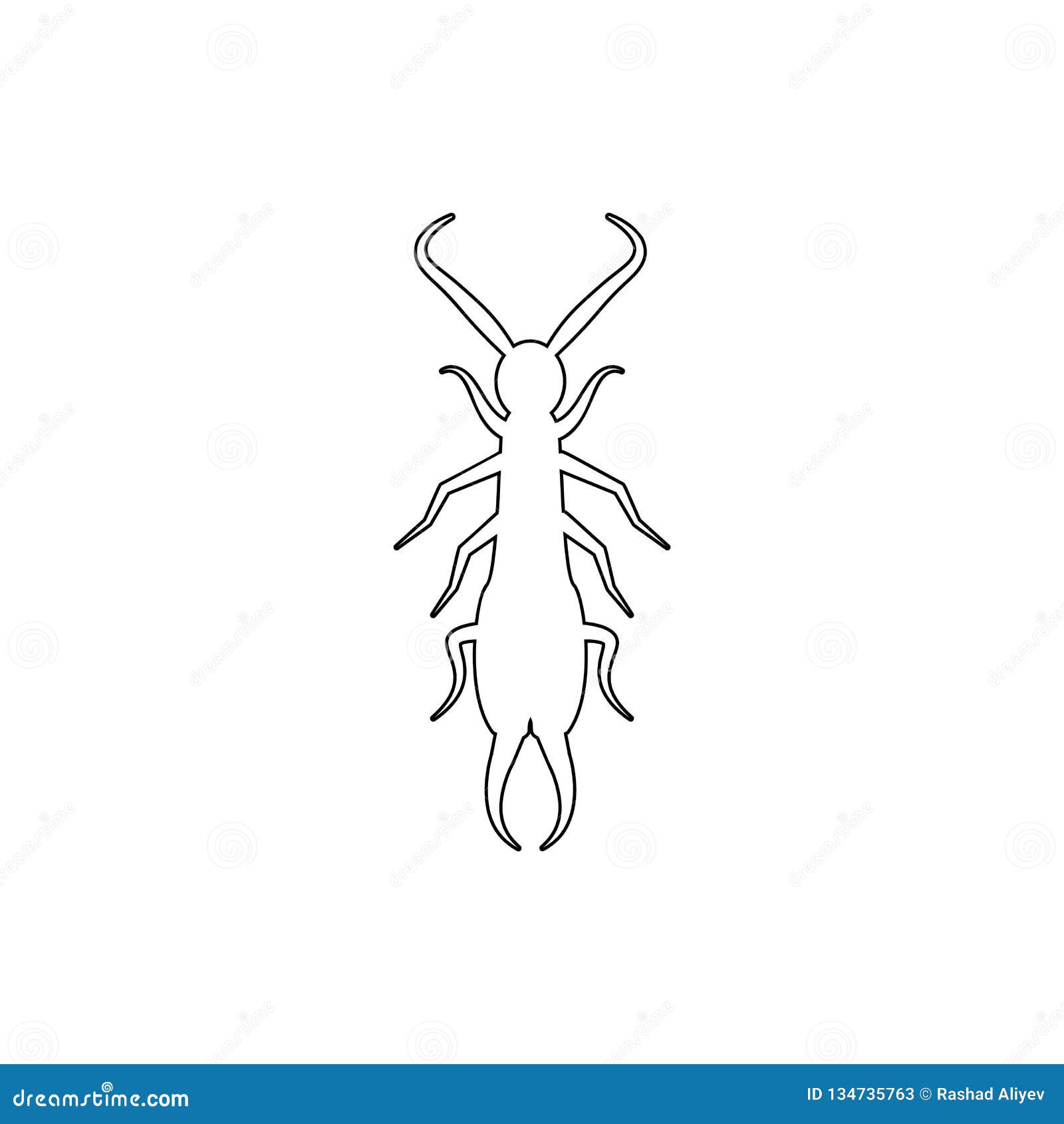 Earwig Icon. Element of Insect for Mobile Concept and Web Apps Icon ...