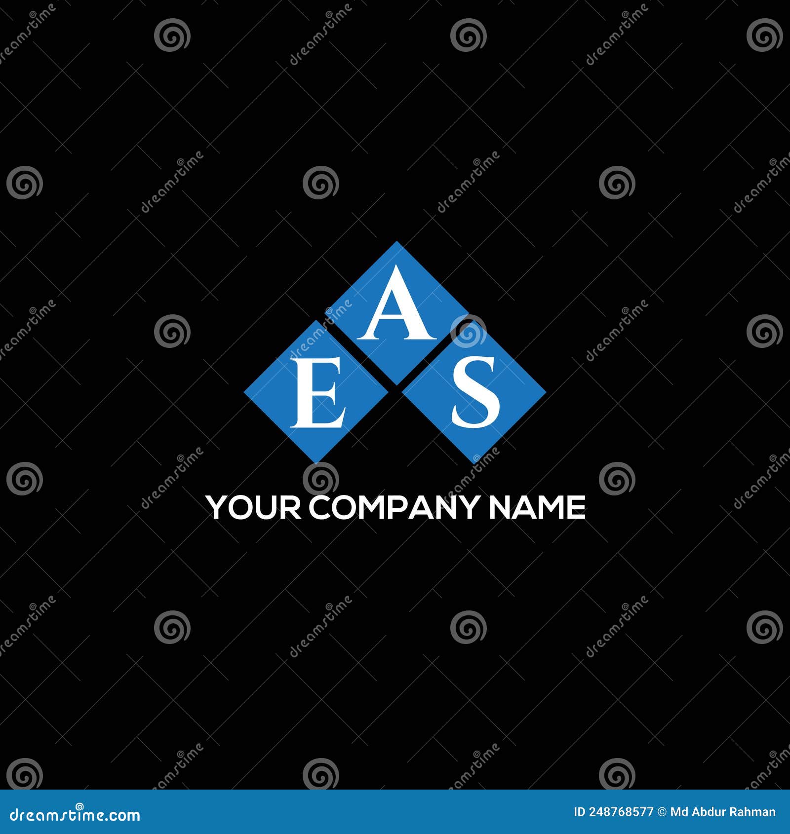 EAS Letter Logo Design On BLACK Background. EAS Creative Initials ...