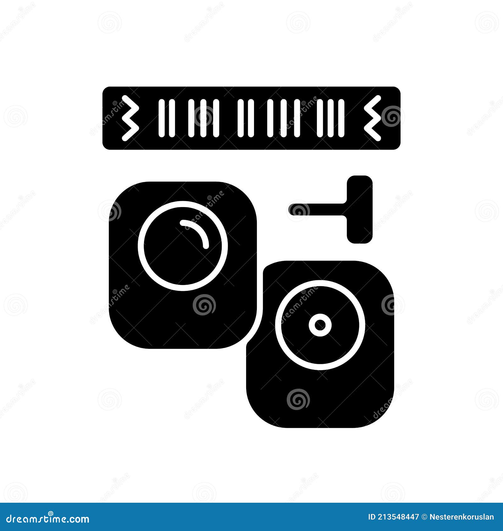 EAS Tags and Labels Black Glyph Icon Stock Vector - Illustration of ...