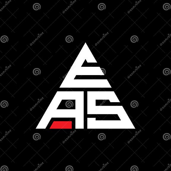 EAS Triangle Letter Logo Design with Triangle Shape. EAS Triangle Logo ...