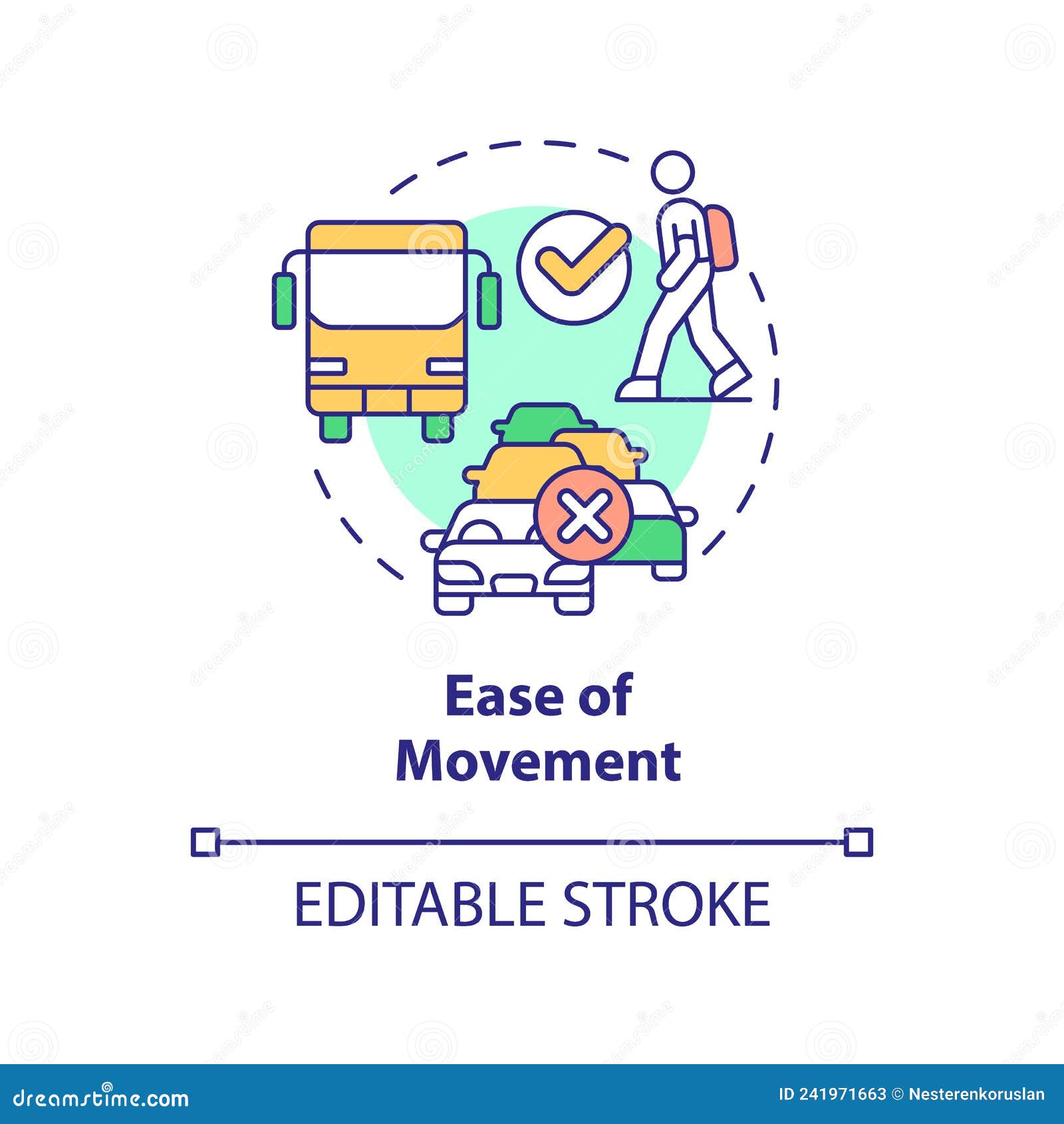 Ease of Movement Concept Icon Stock Vector - Illustration of planning ...