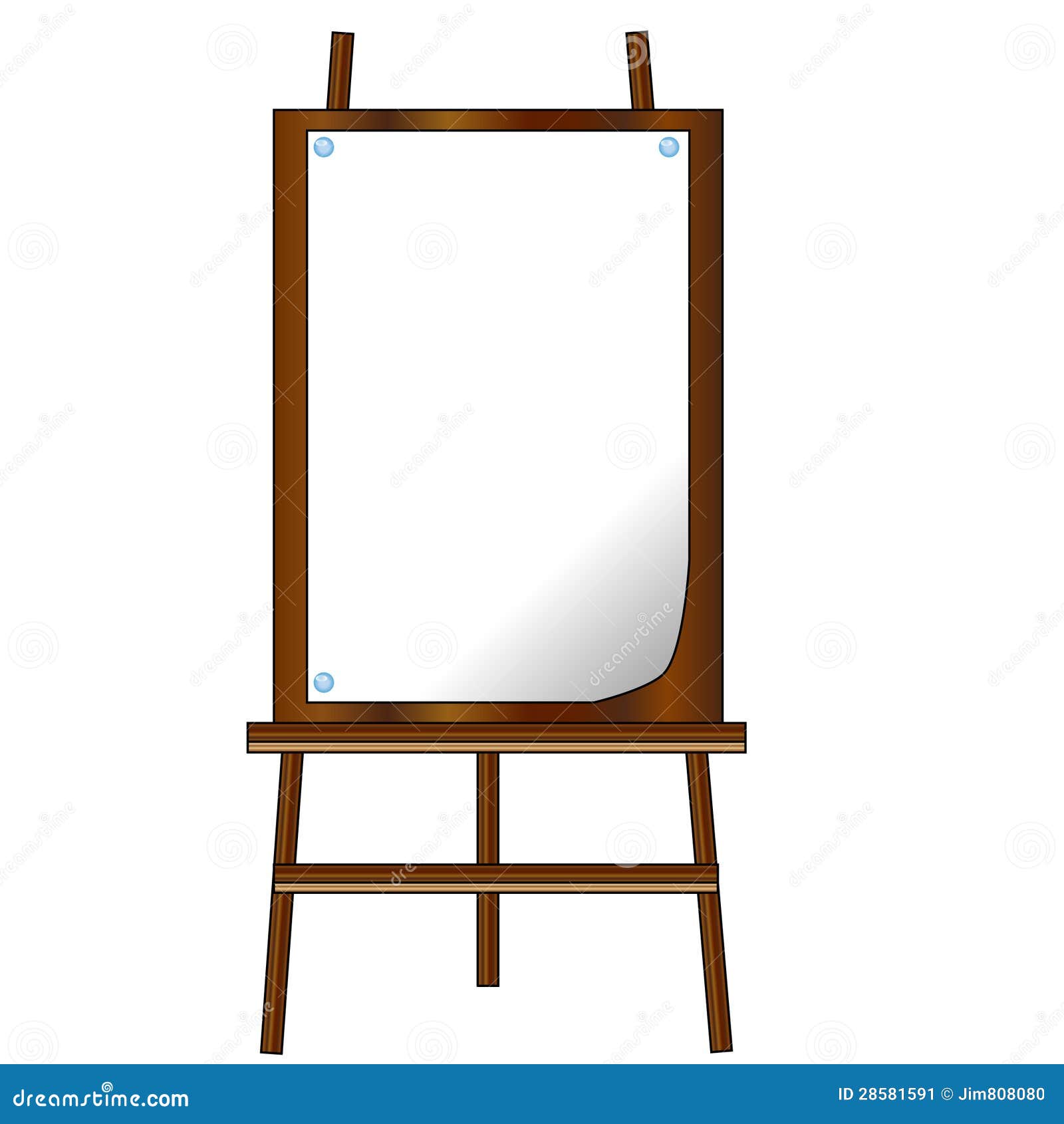 Easel stock illustration. Illustration of equipment, paintings - 28581591