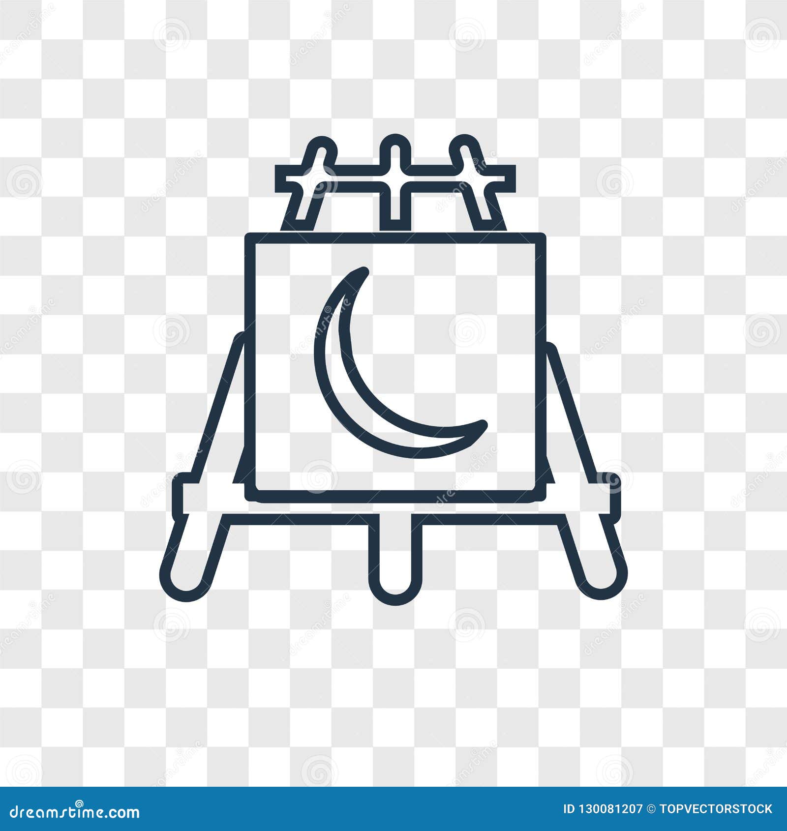 Easel Concept Vector Linear Icon On Transparent Backgro | CartoonDealer ...