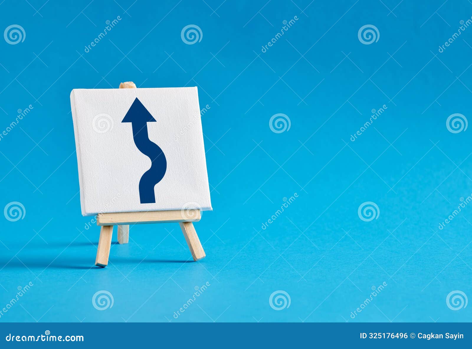 An Easel With A Red Arrow Avoiding An Obstacle. Deviation From The ...