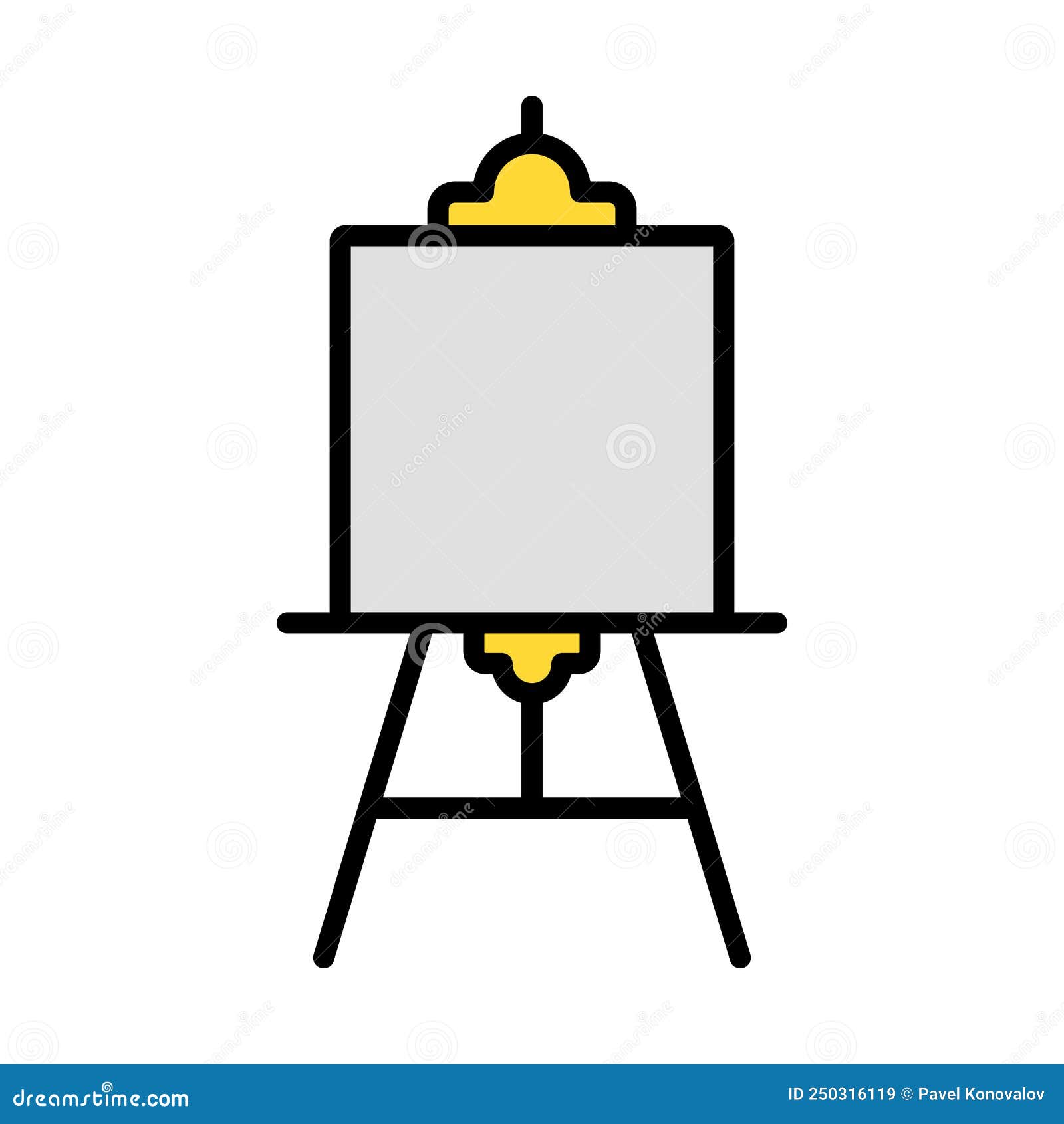 Easel Icon stock vector. Illustration of paint, concept - 250316119