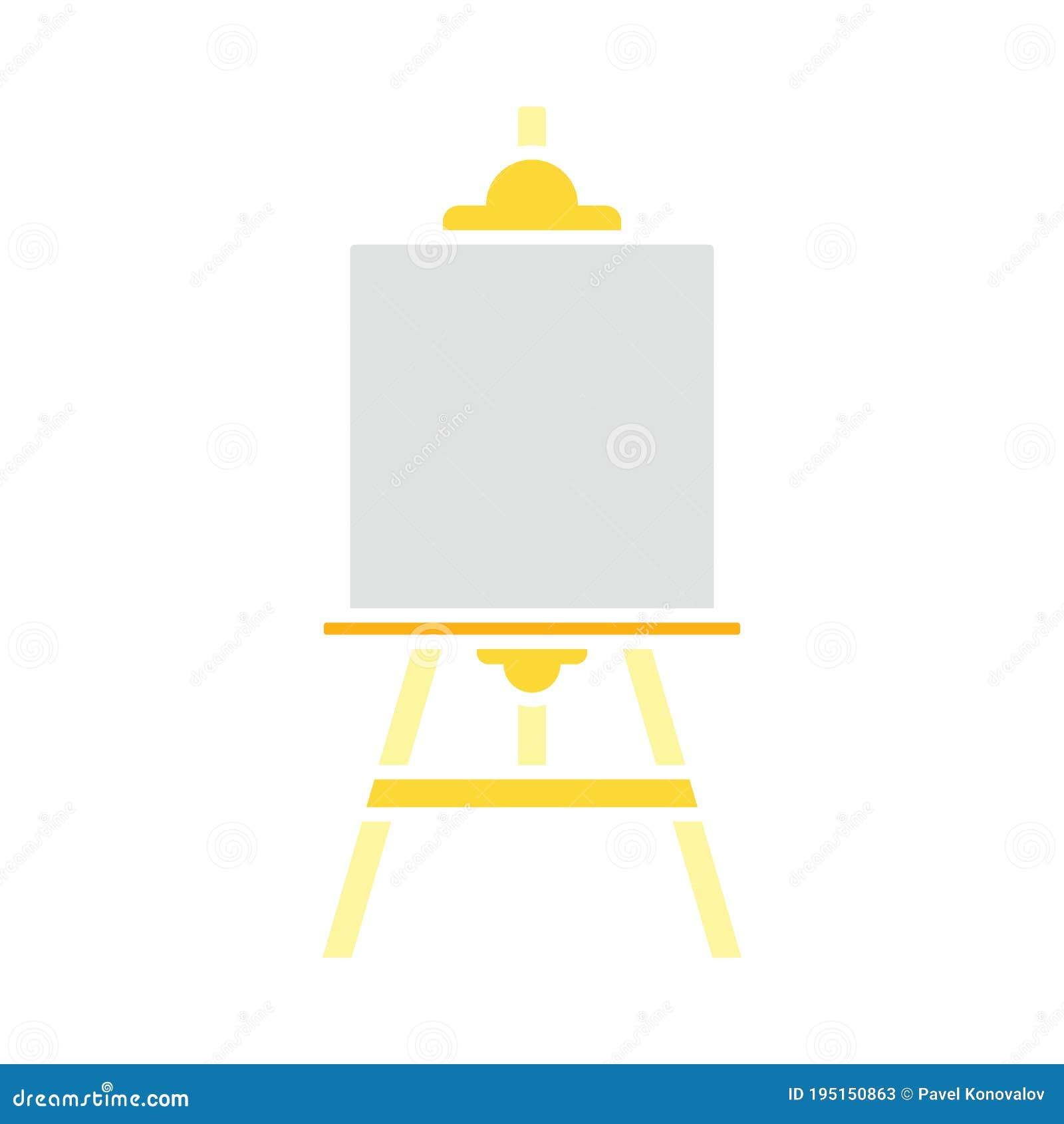 Easel Icon stock vector. Illustration of white, space - 195150863