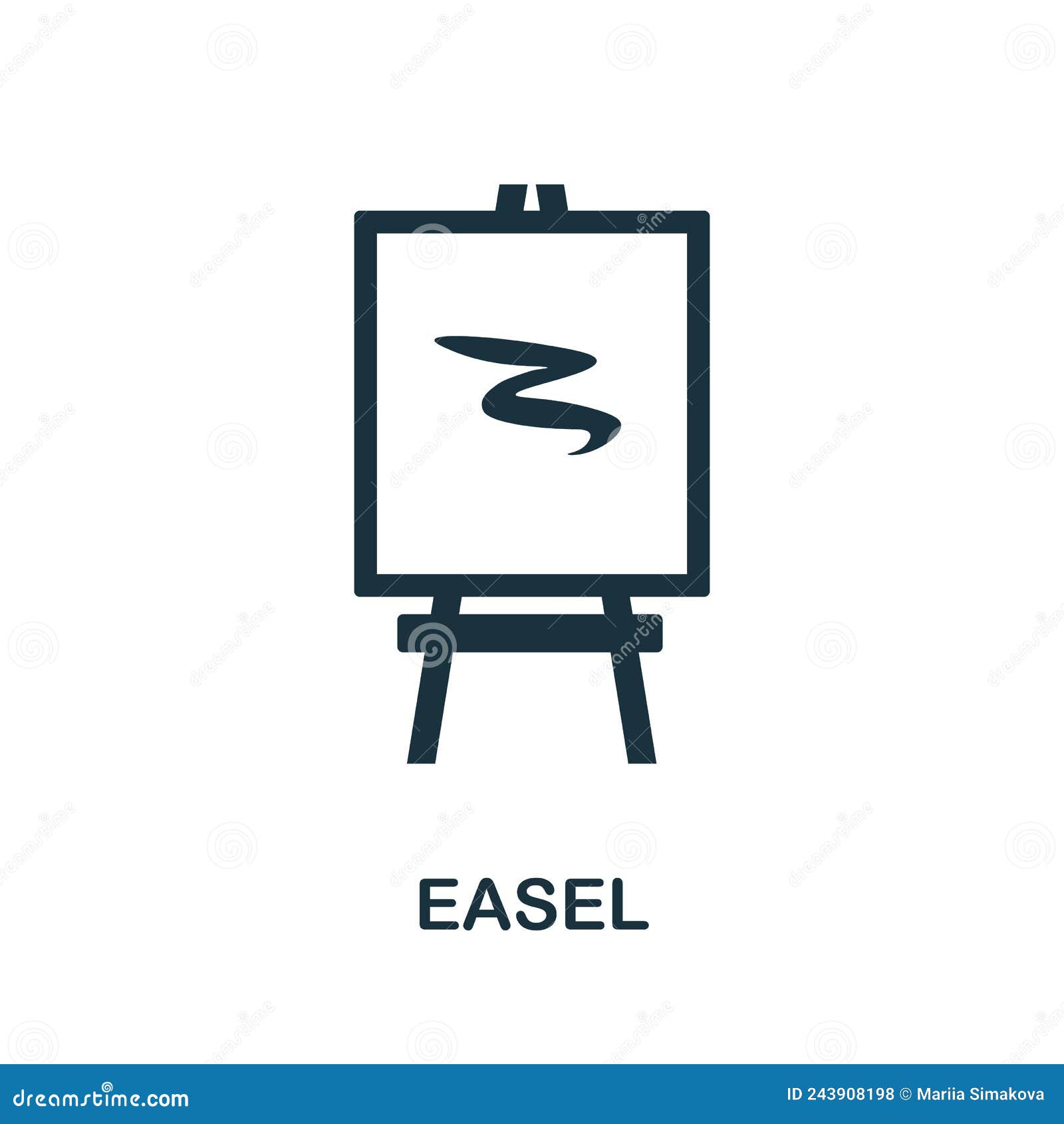 Easel Icon. Monochrome Simple Easel Icon for Templates, Web Design and ...