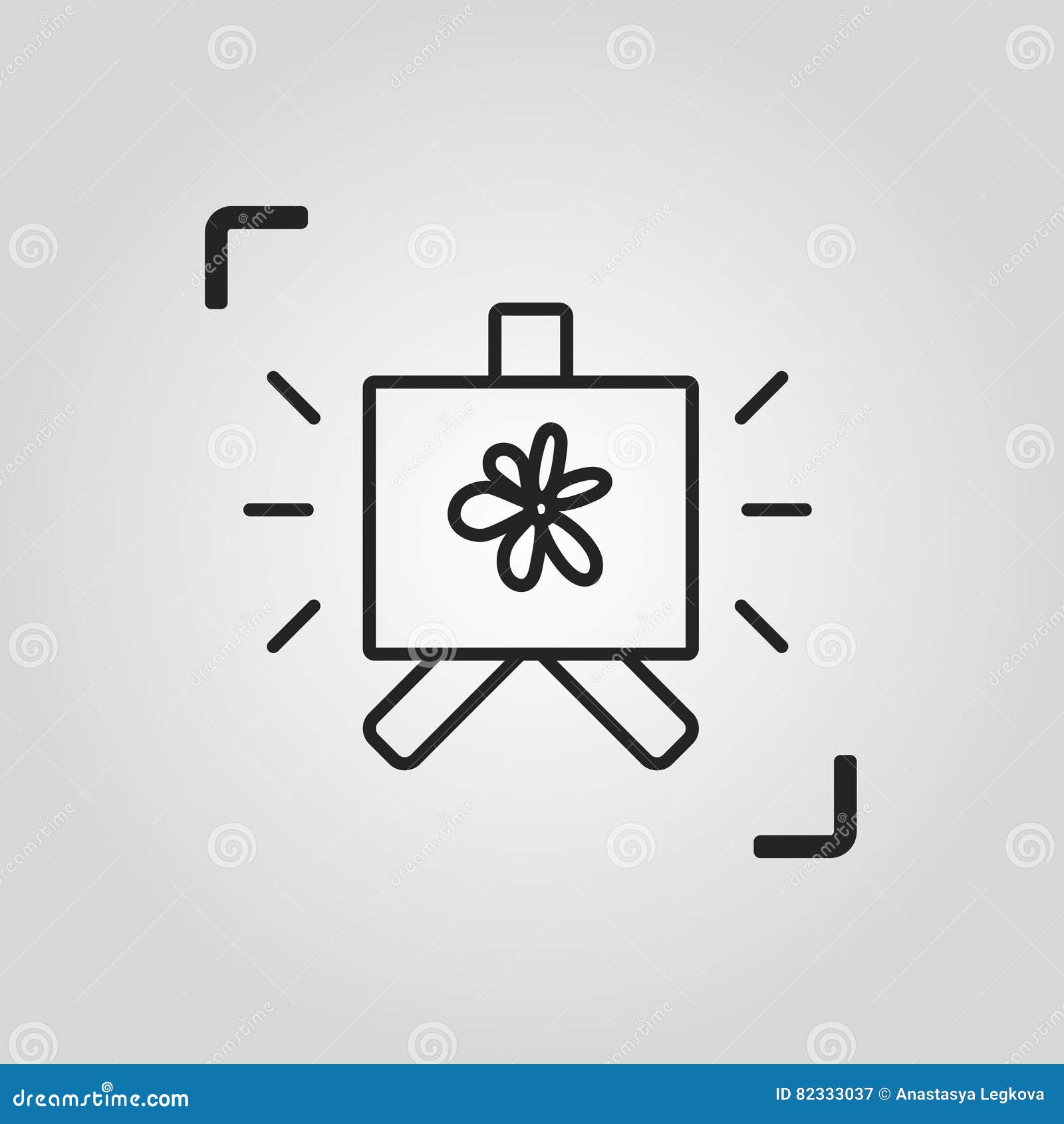 Easel icon stock vector. Illustration of design, display - 82333037
