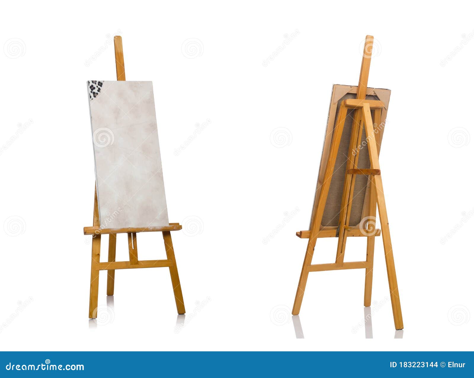 Easel Isolated on the White Background Stock Photo - Image of composite ...