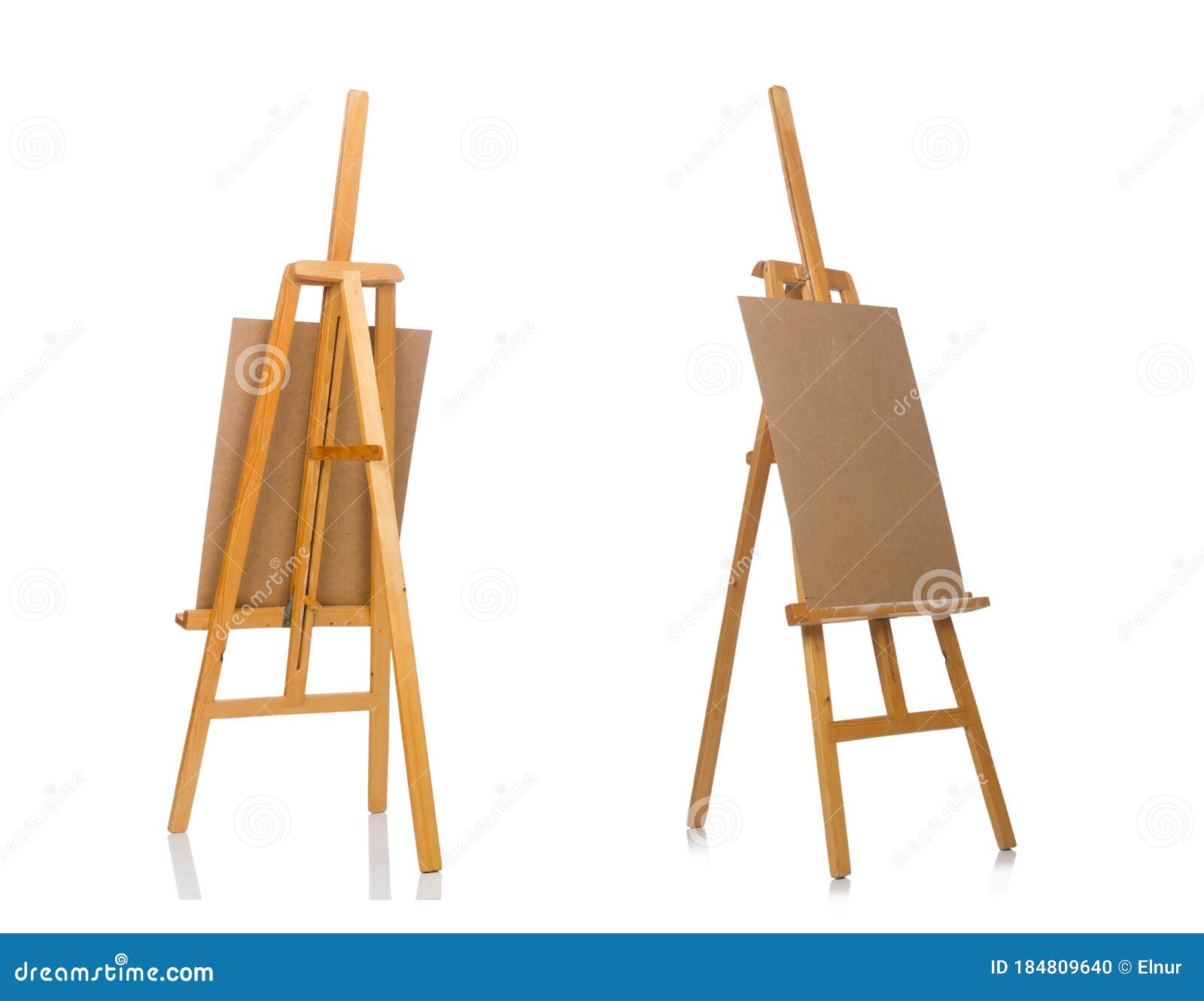 Easel Isolated on the White Background Stock Photo - Image of artistic ...