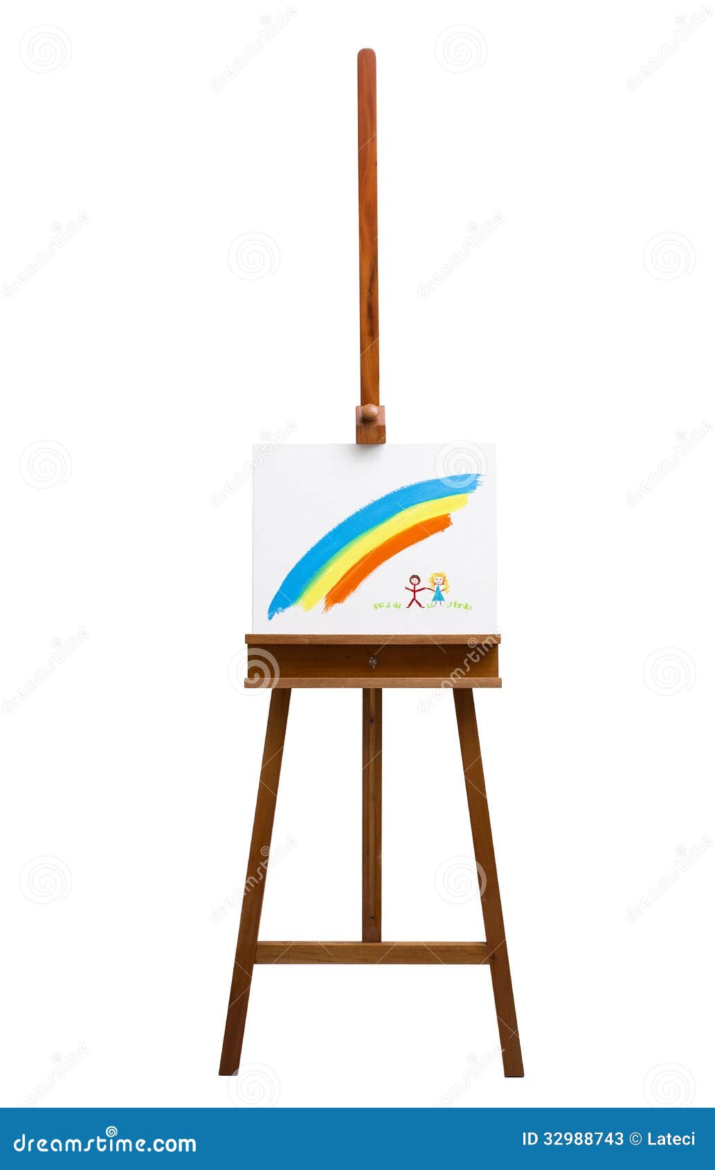 Easel Isolated on a White Background Stock Image - Image of message ...