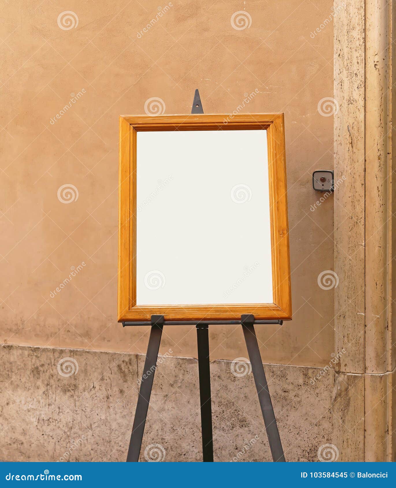 Easel Menu Frame stock image. Image of empty, board - 103584545