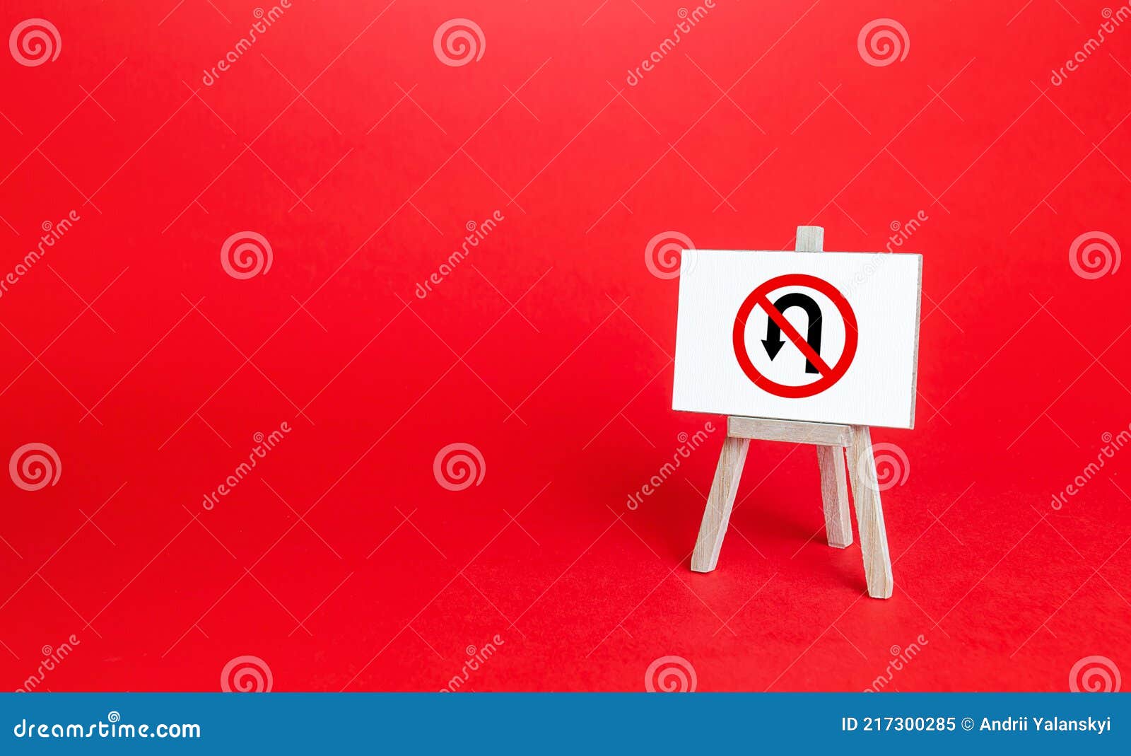 Easel with No Turning Back Traffic Sign. the Final Decision, Promise ...