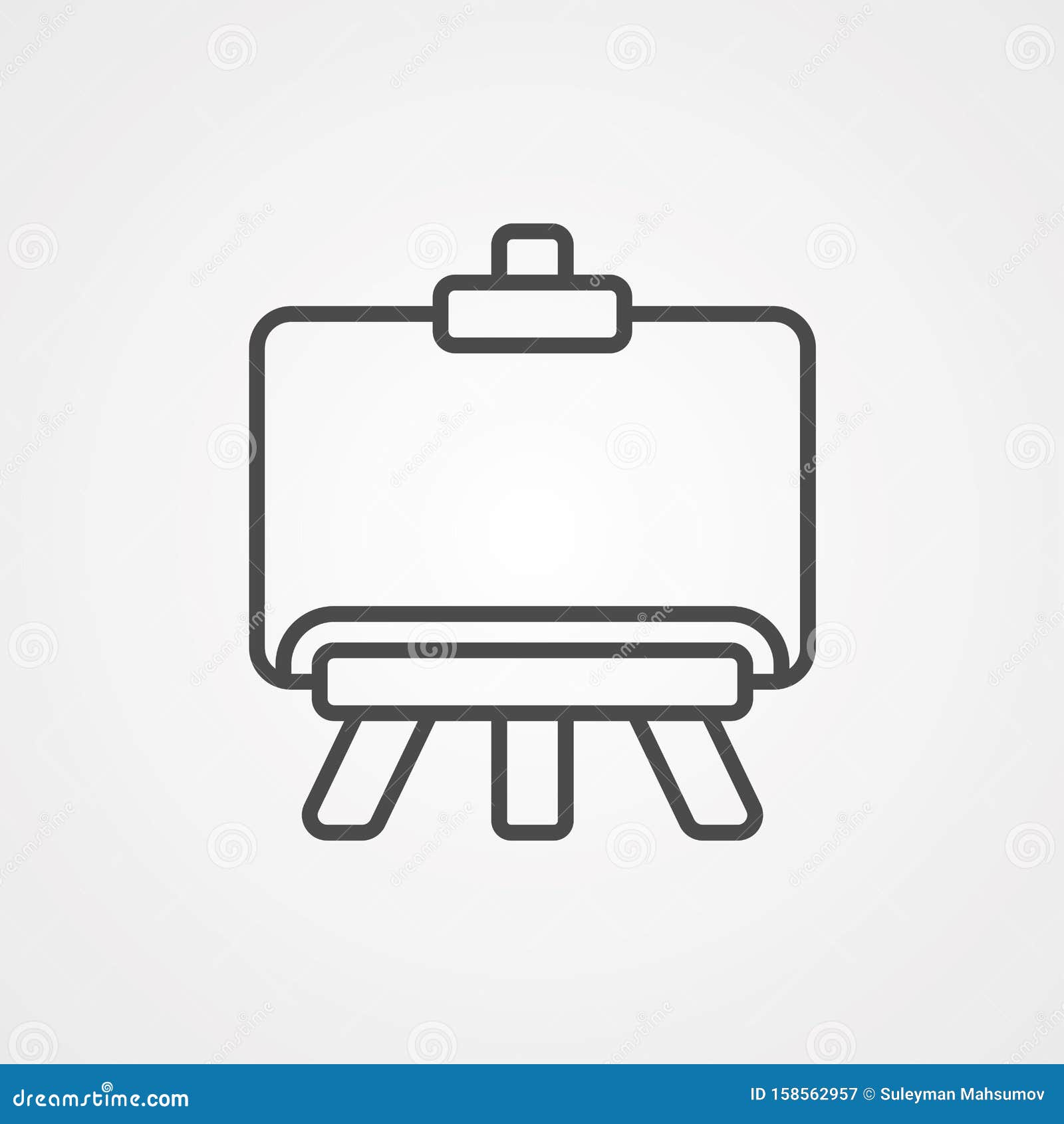 Easel Vector Icon Sign Symbol Stock Illustration - Illustration of ...