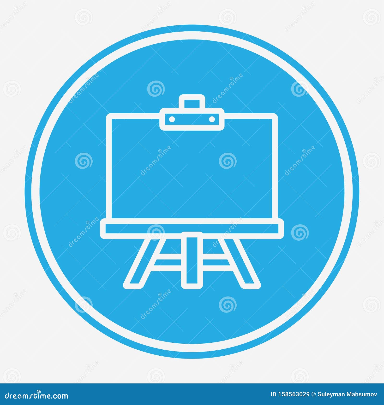 Easel Vector Icon Sign Symbol Stock Illustration - Illustration of ...