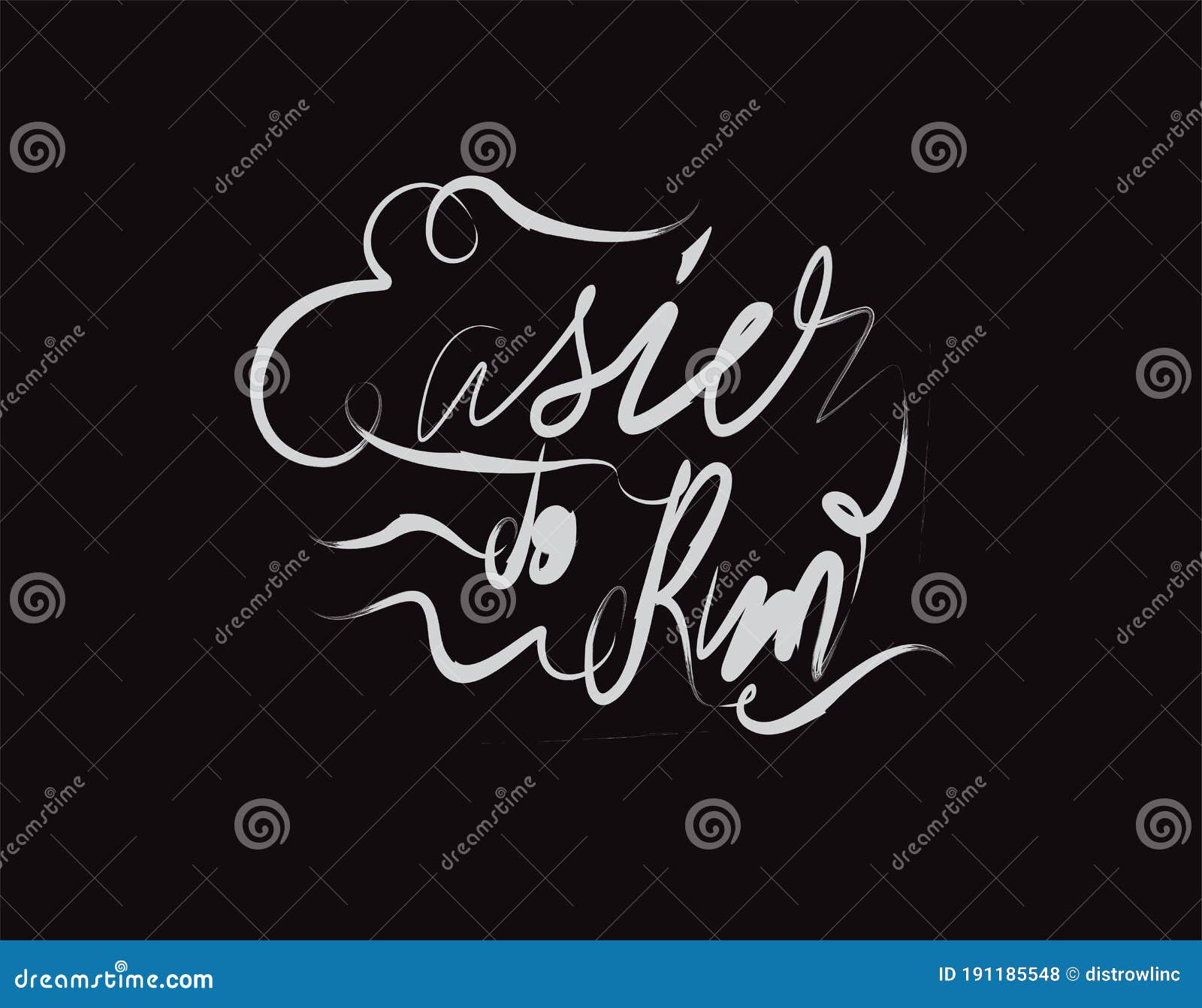 Easier To Run Lettering Text on Vector Illustration Stock Vector ...