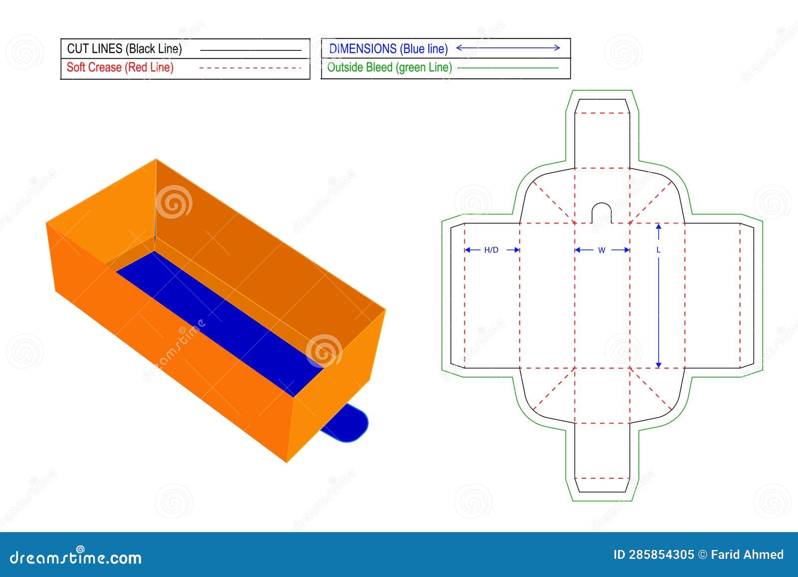 Easily Foldable Drawer Cardboard Gift Boxes, Dieline Template Stock ...