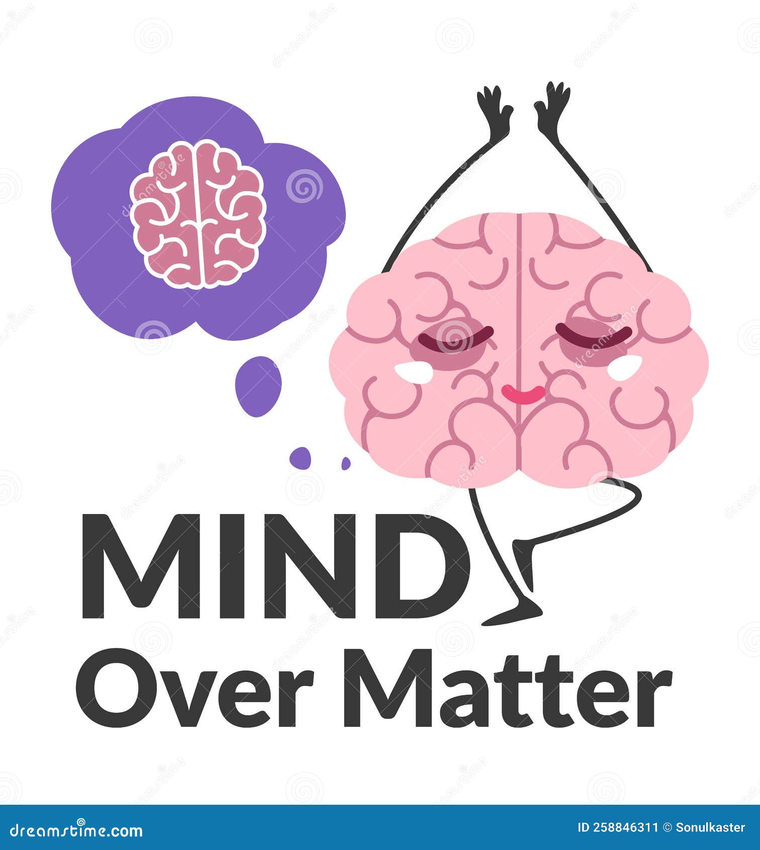 Mind Over Matter, Mindfulness and Relax Vector Stock Vector ...
