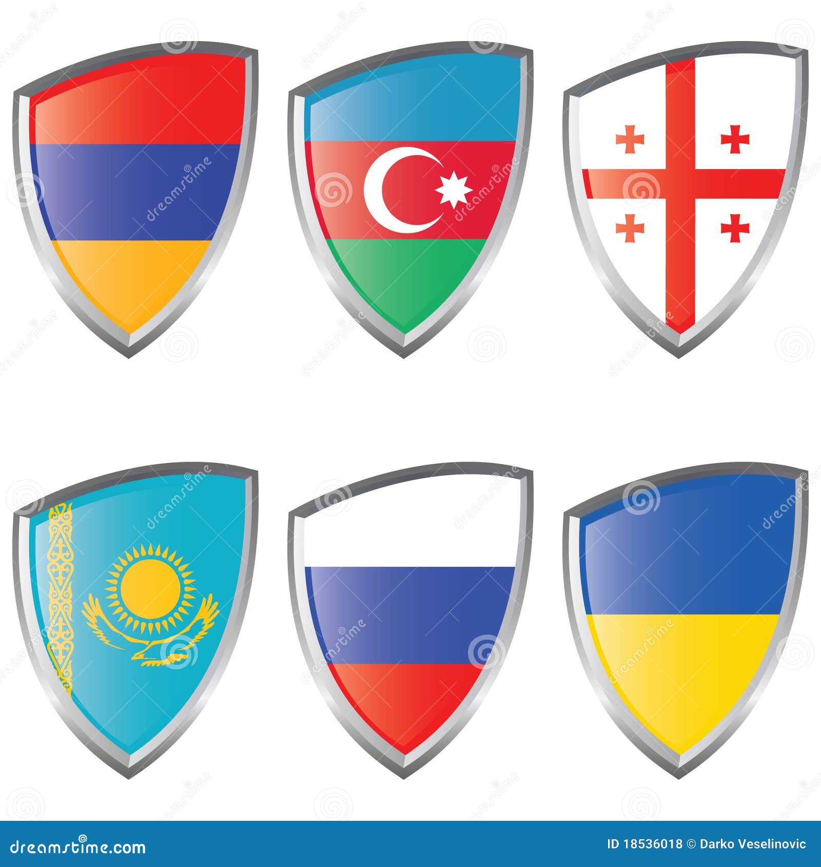 Shield With Flag Camouflage Vector Illustration | CartoonDealer.com ...