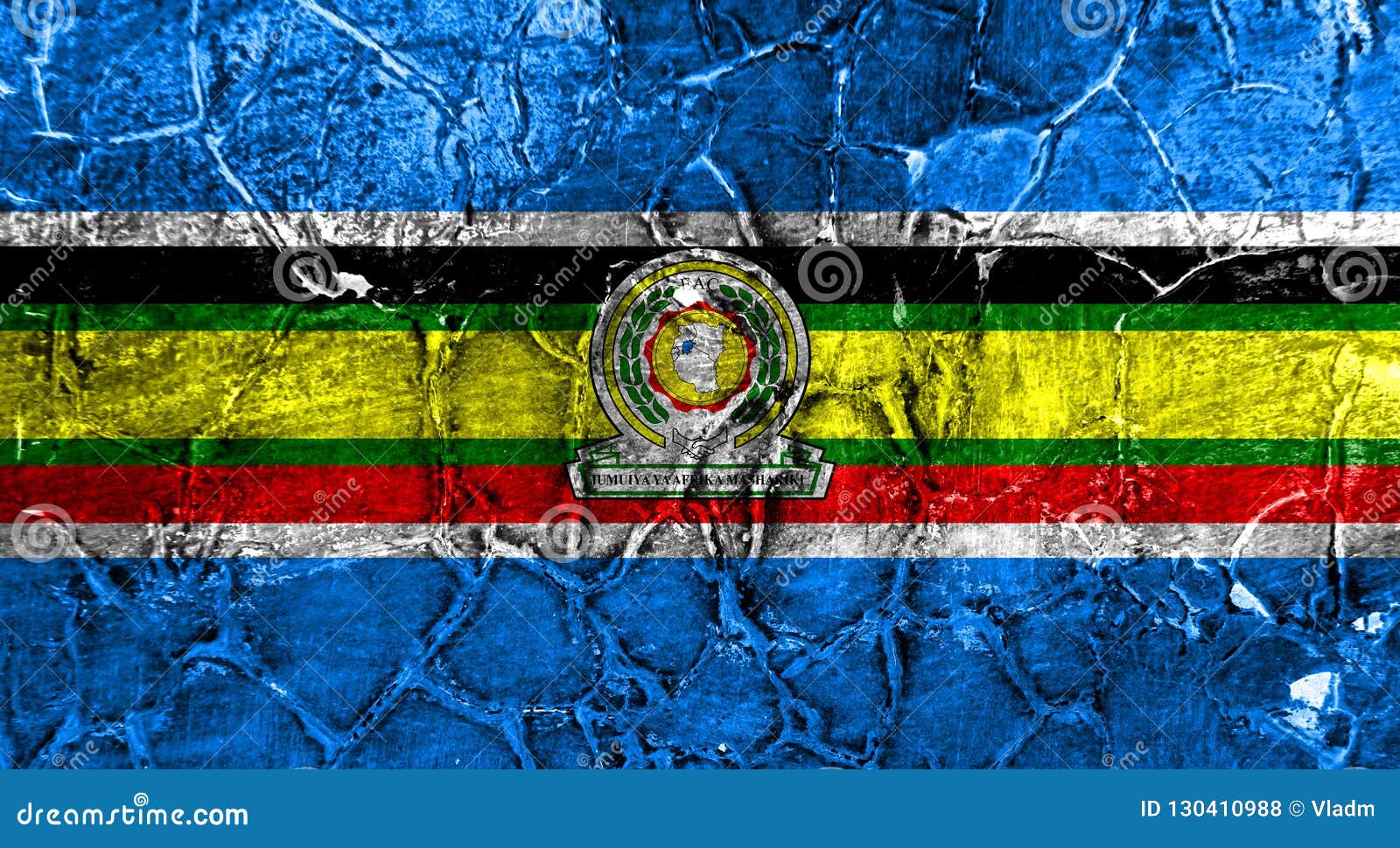 East African Community Grunge Flag, EAC Flag Stock Illustration ...