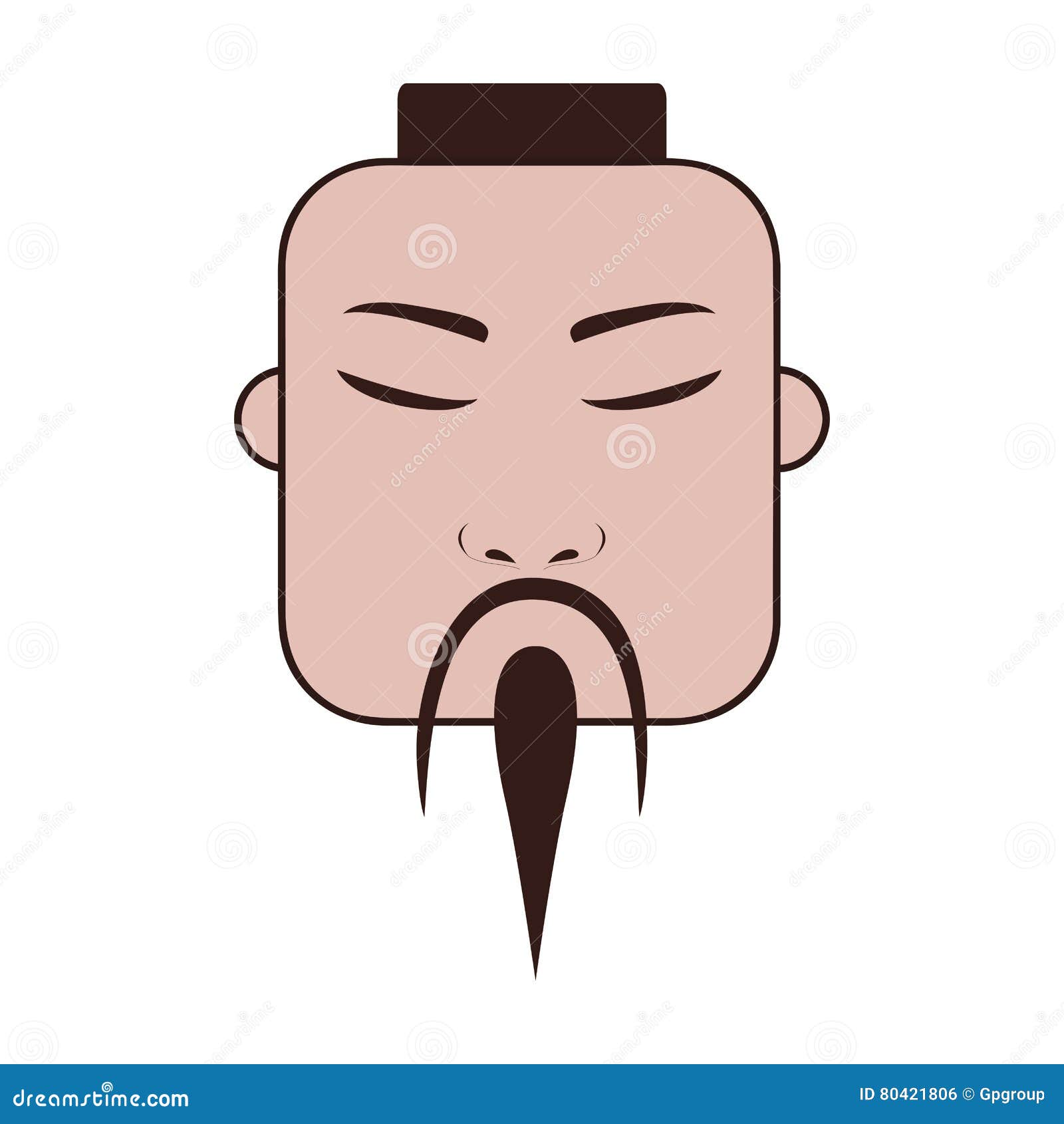 East asian man icon image stock vector. Illustration of chinese - 80421806