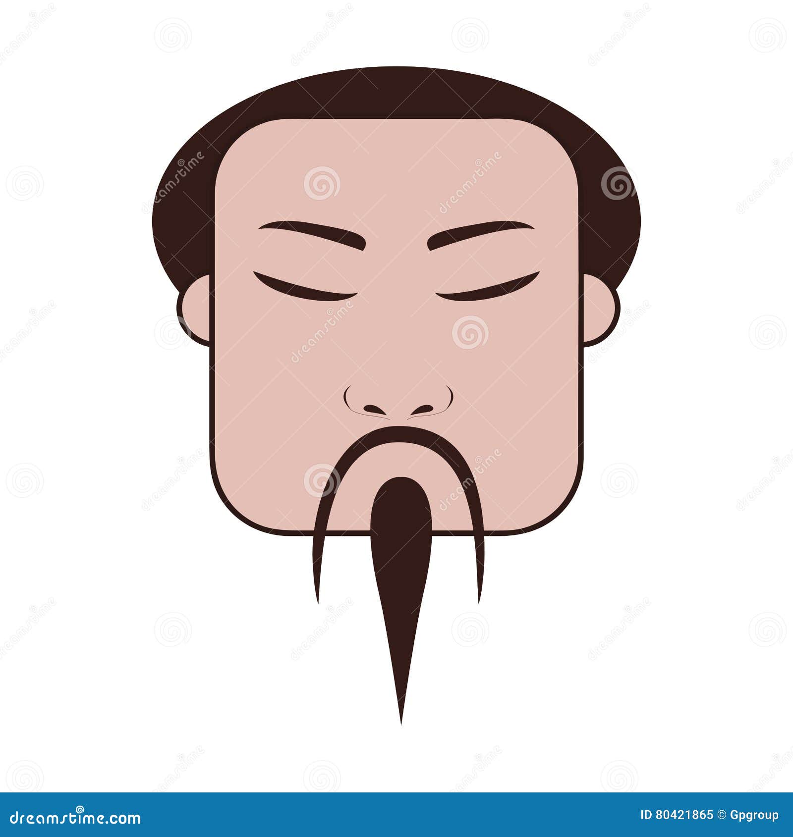 East asian man icon image stock vector. Illustration of outlook - 80421865