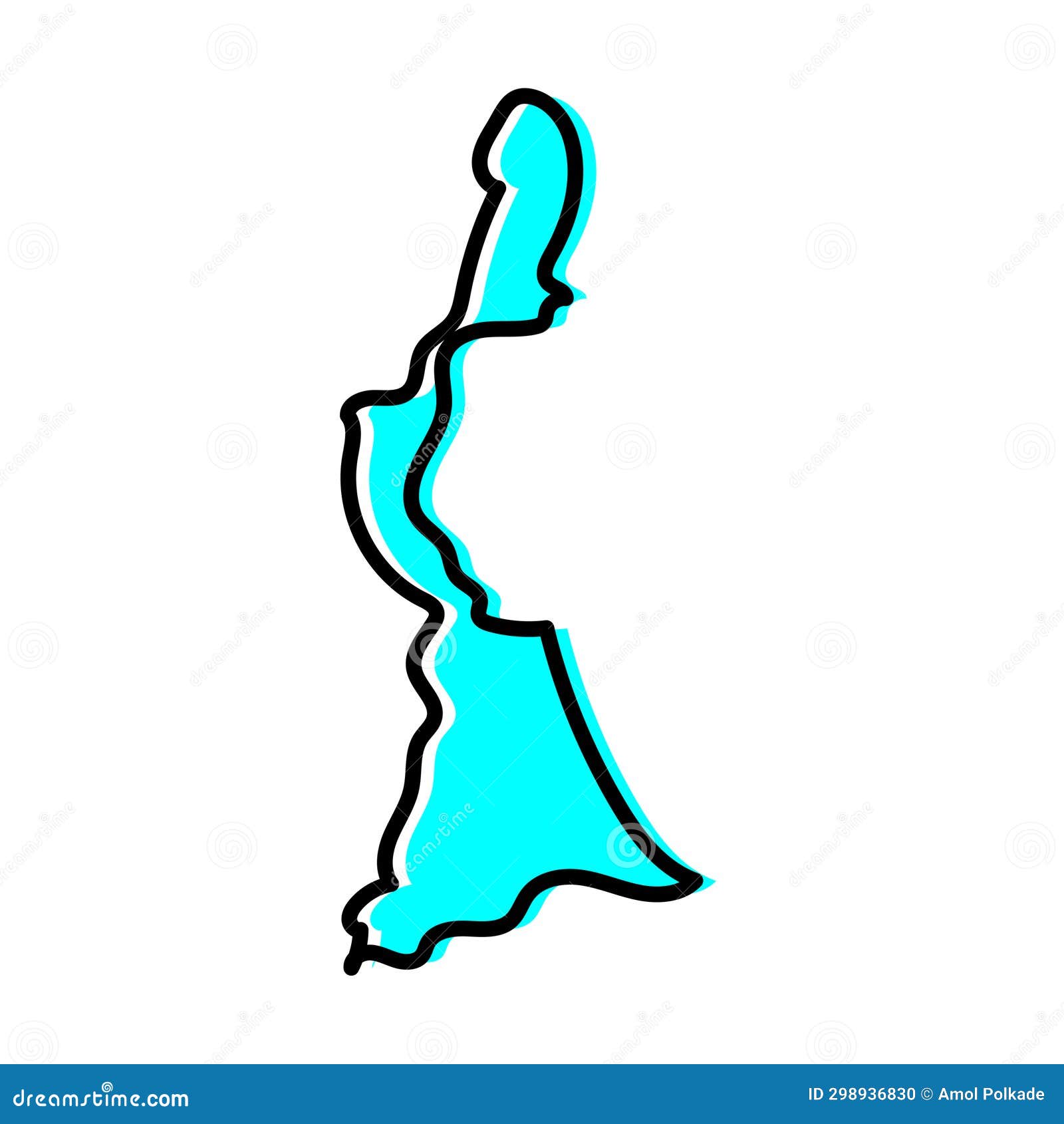 East Berbice-Corentyne State Map of Guyana Country Stock Illustration ...