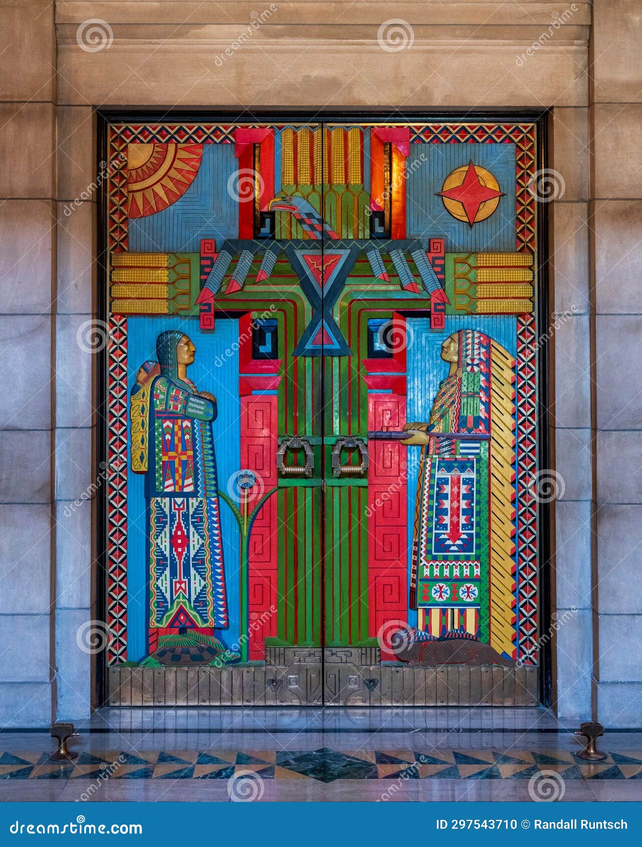 East Chamber Doors of the Nebraska State Capitol Stock Photo - Image of ...