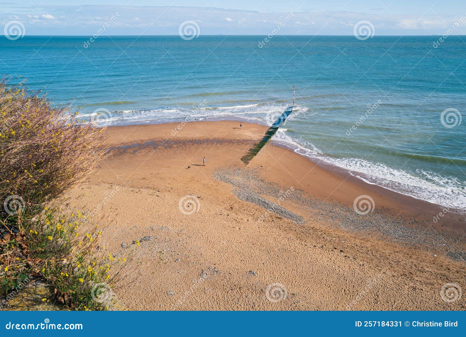 East Cliff Beach and Slipway at Low Tide in Ramsgate, Kent, UK Stock ...