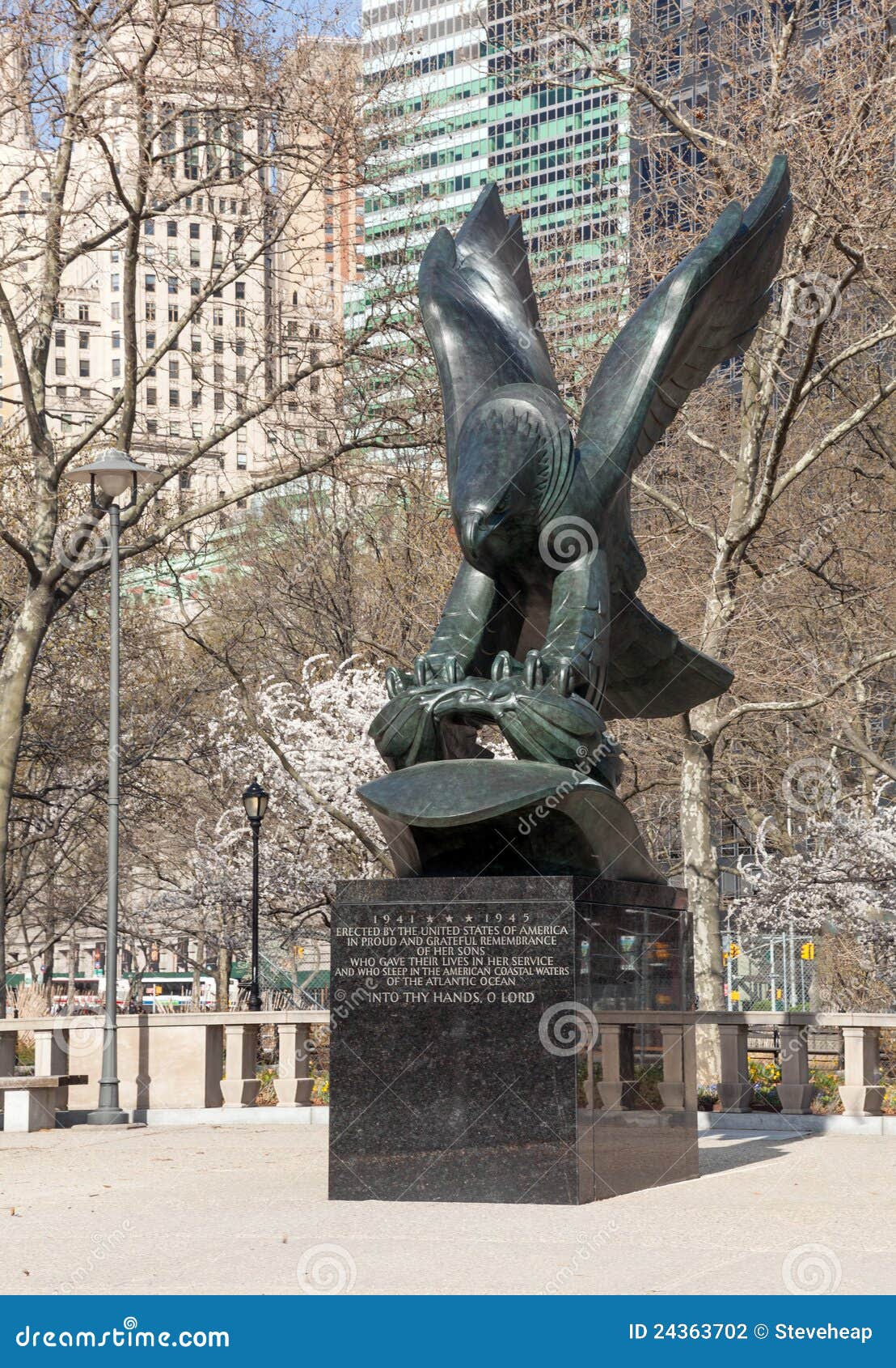 East Coast Memorial Battery Park NY Stock Photo - Image of building ...
