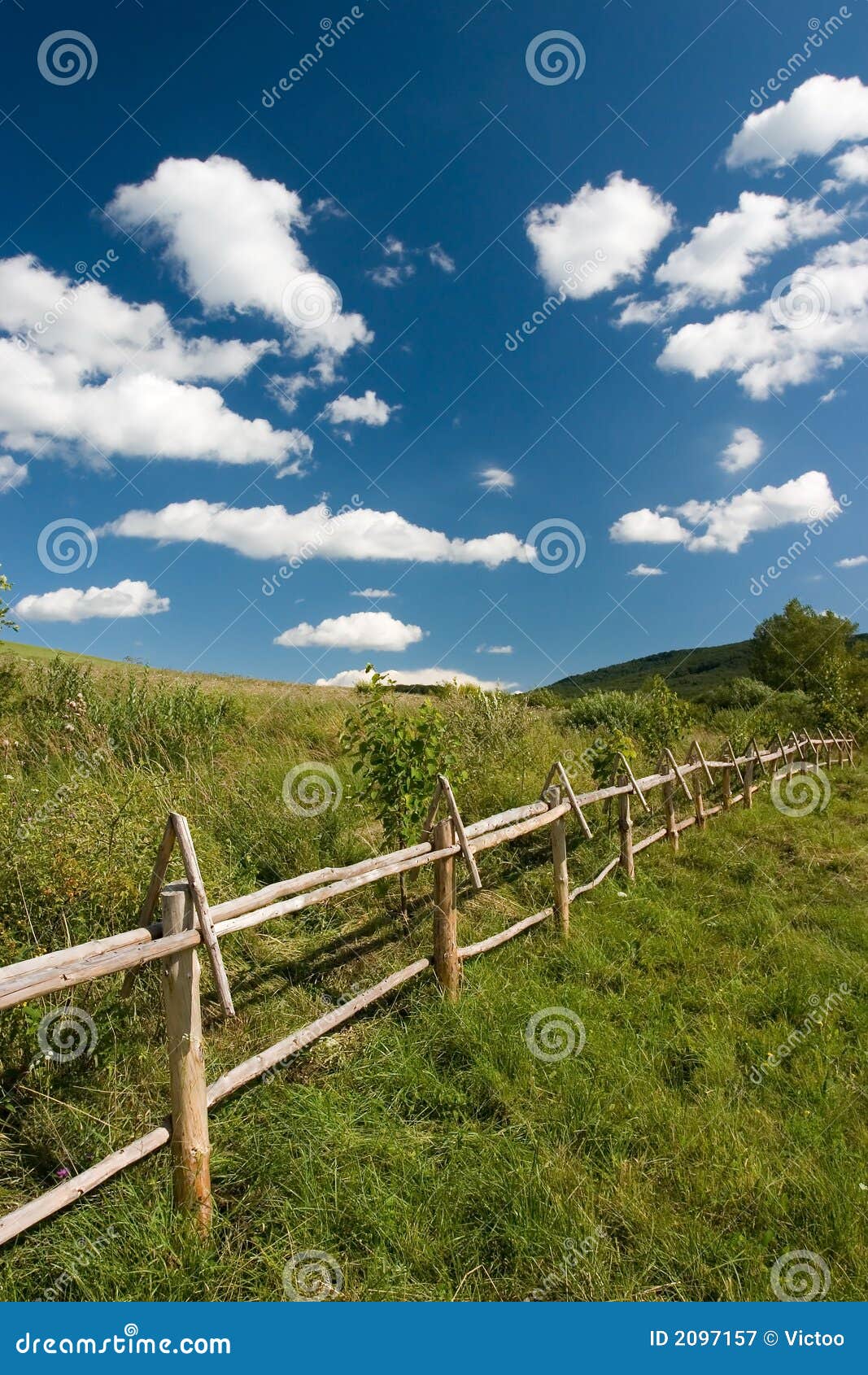 East European Summer Landscape Stock Image - Image of palings, green ...