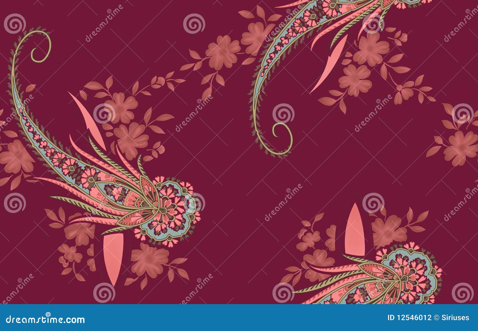 East flower pattern stock illustration. Illustration of contour - 12546012