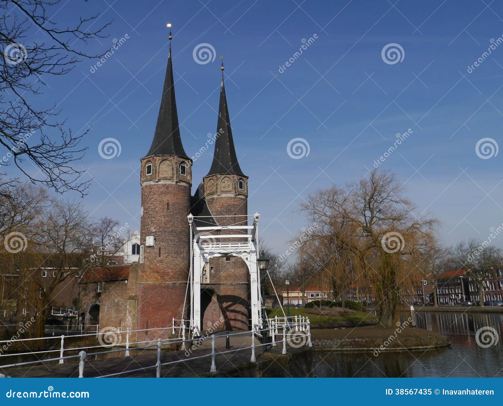 The East Gate in Delft in the Netherlands Stock Image - Image of ...