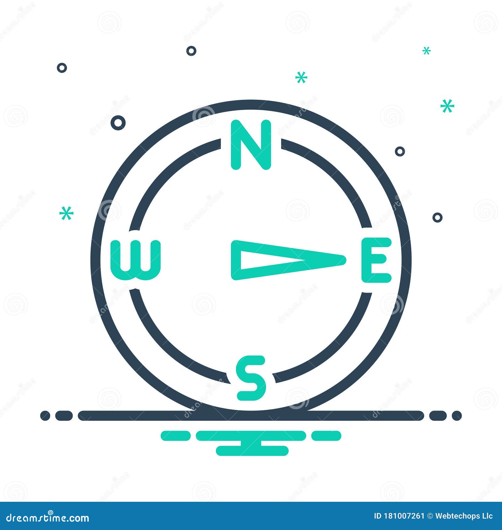 Mix Icon for East, Eastern and Compass Stock Vector - Illustration of ...
