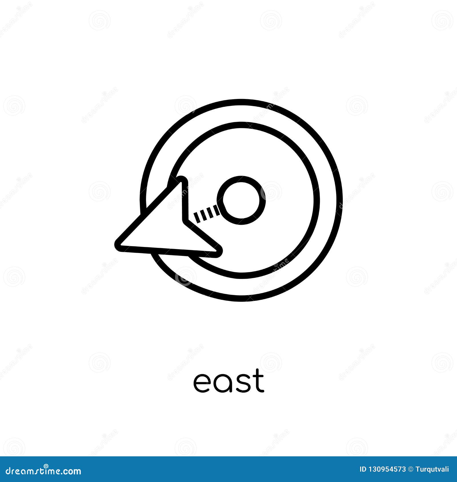 East Icon. Trendy Modern Flat Linear Vector East Icon on White B Stock ...
