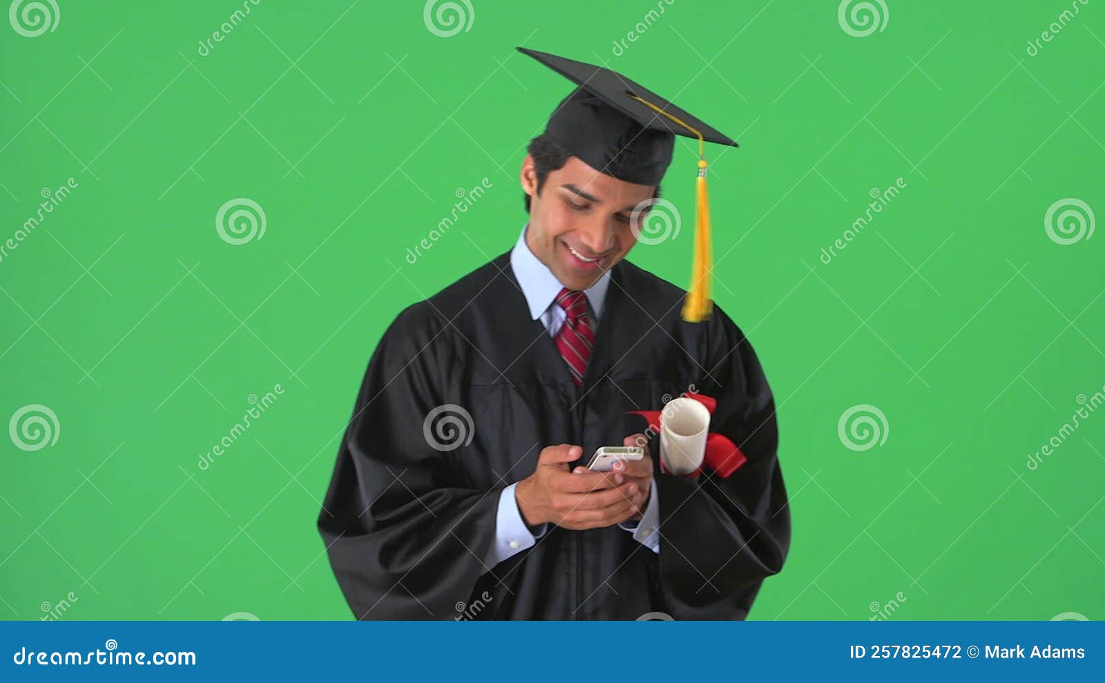 East Indian College Graduate on Greenscreen Stock Footage - Video of ...