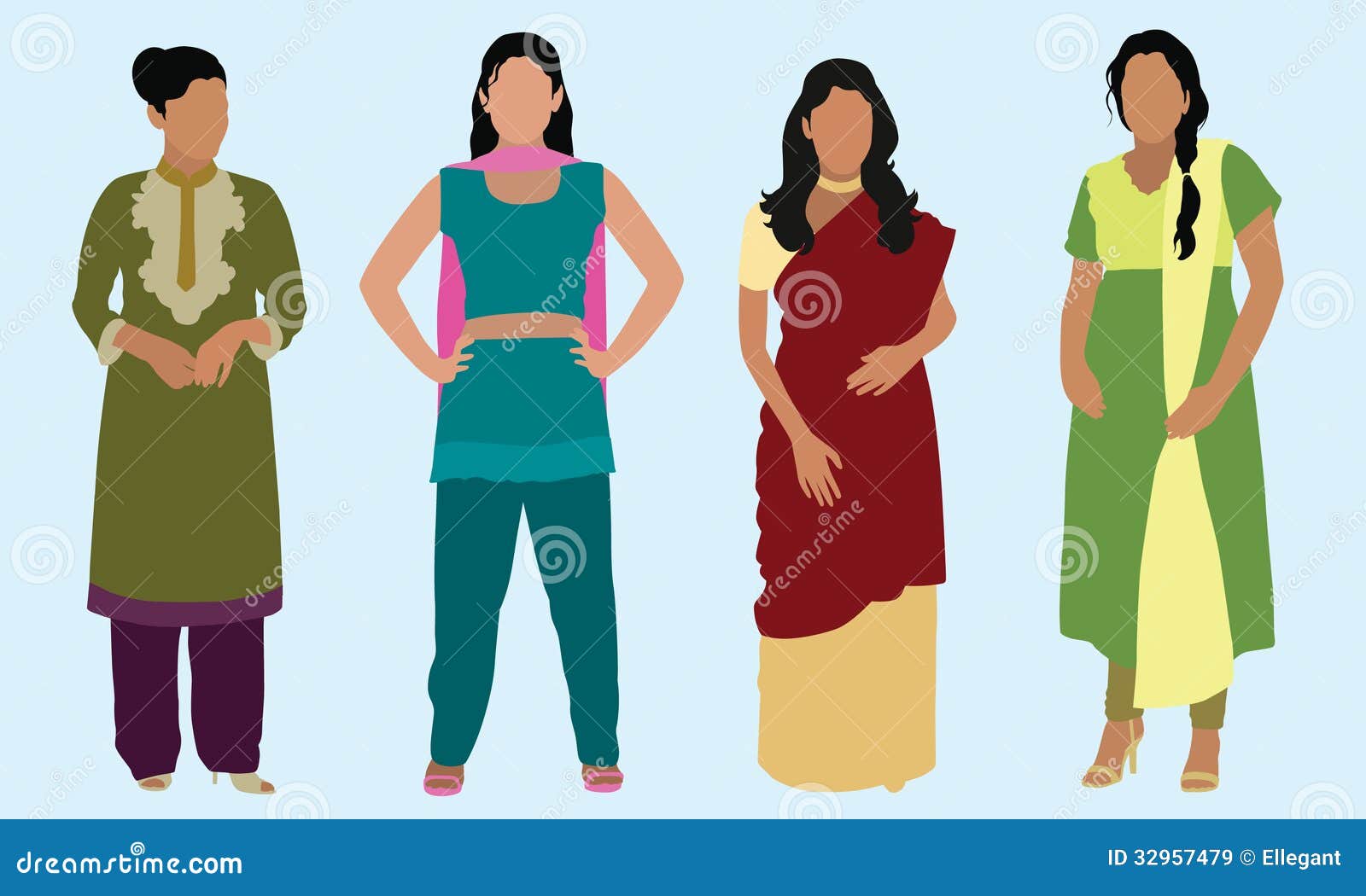 East Indian Women stock vector. Illustration of east - 32957479 East Indian Women stock vector. Illustration of east - 32957479